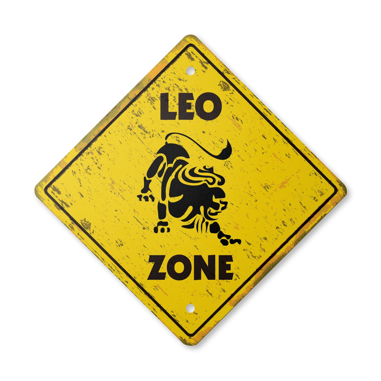 Leo Vintage Crossing Sign Zone Xing | Indoor/Outdoor Plastic | 20" Tall ...