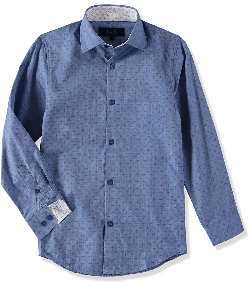 Leo & Zachary Boys 8-20 Vector Stitch Dress Shirt - Walmart.com