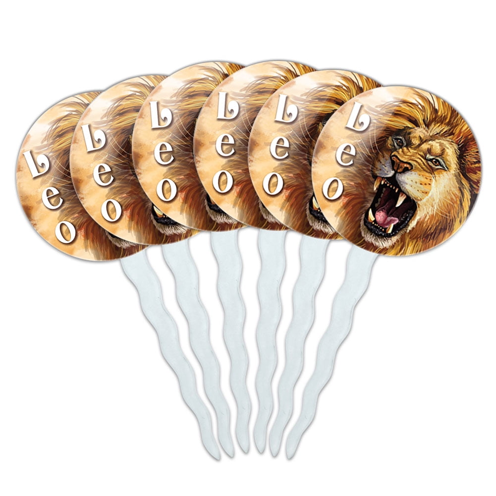 Leo Zodiac Cupcake Picks Toppers - Set of 6 - Walmart.com