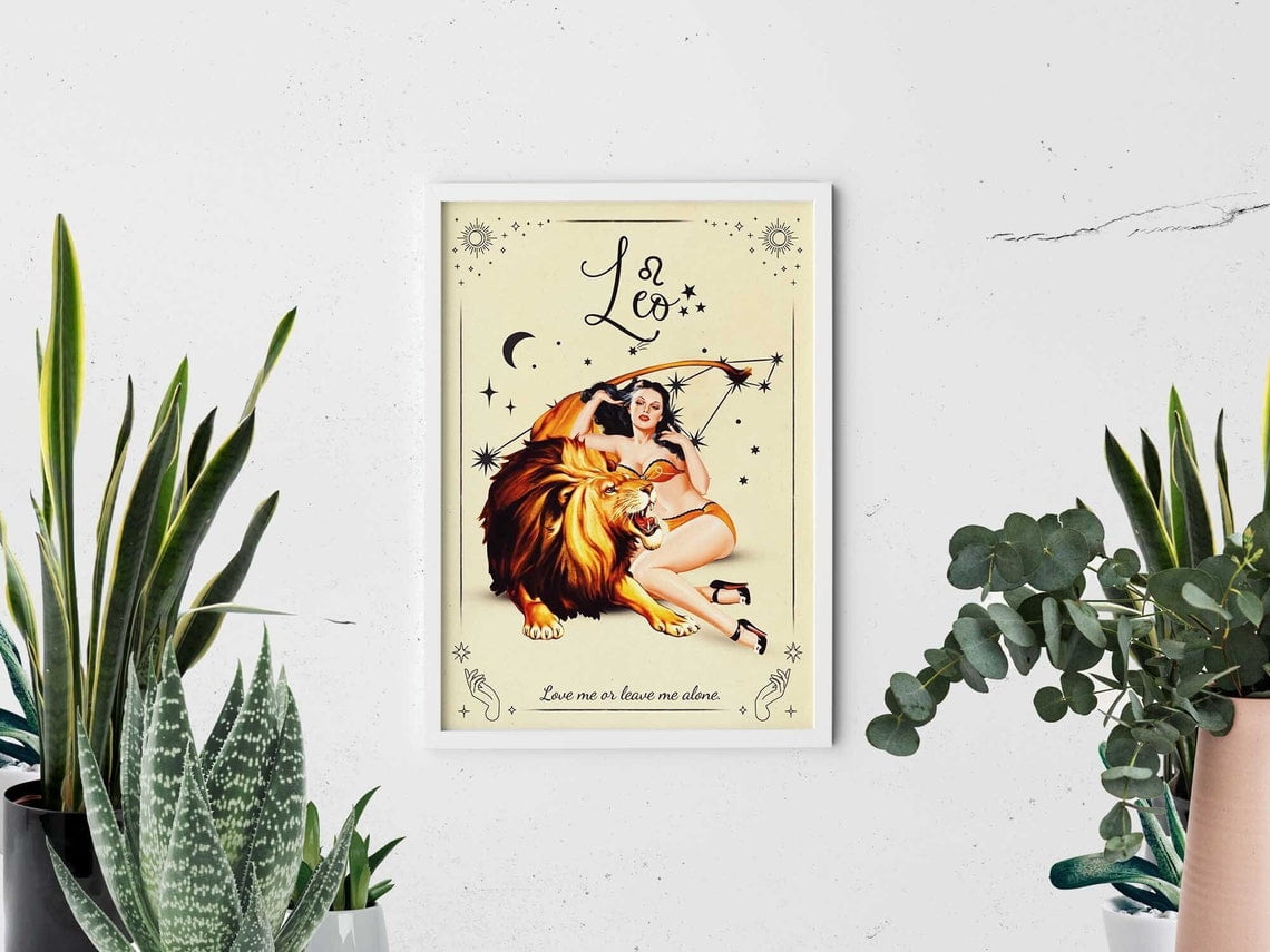 Leo Zodiac (Leo Sign Print, Leo Art, Leo Zodiac Sign, Leo Print, Leo ...