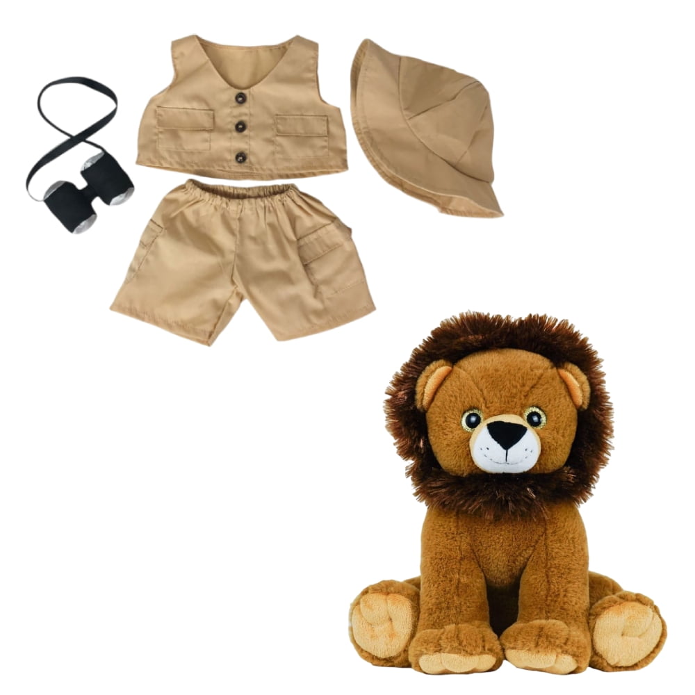 Leo the Lion16 Inch Plush Toy with Safari Outfit - Interactive Stuffed ...