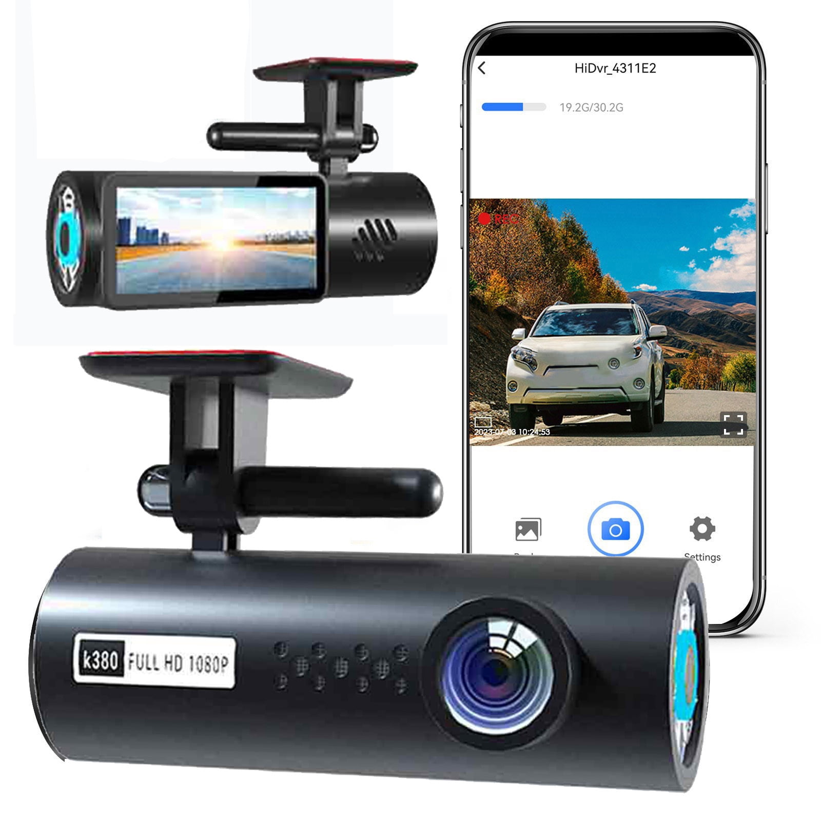 Leodye 1.97in Dash Cam With WiFi 1080P Front Car Cameras For Cars ...
