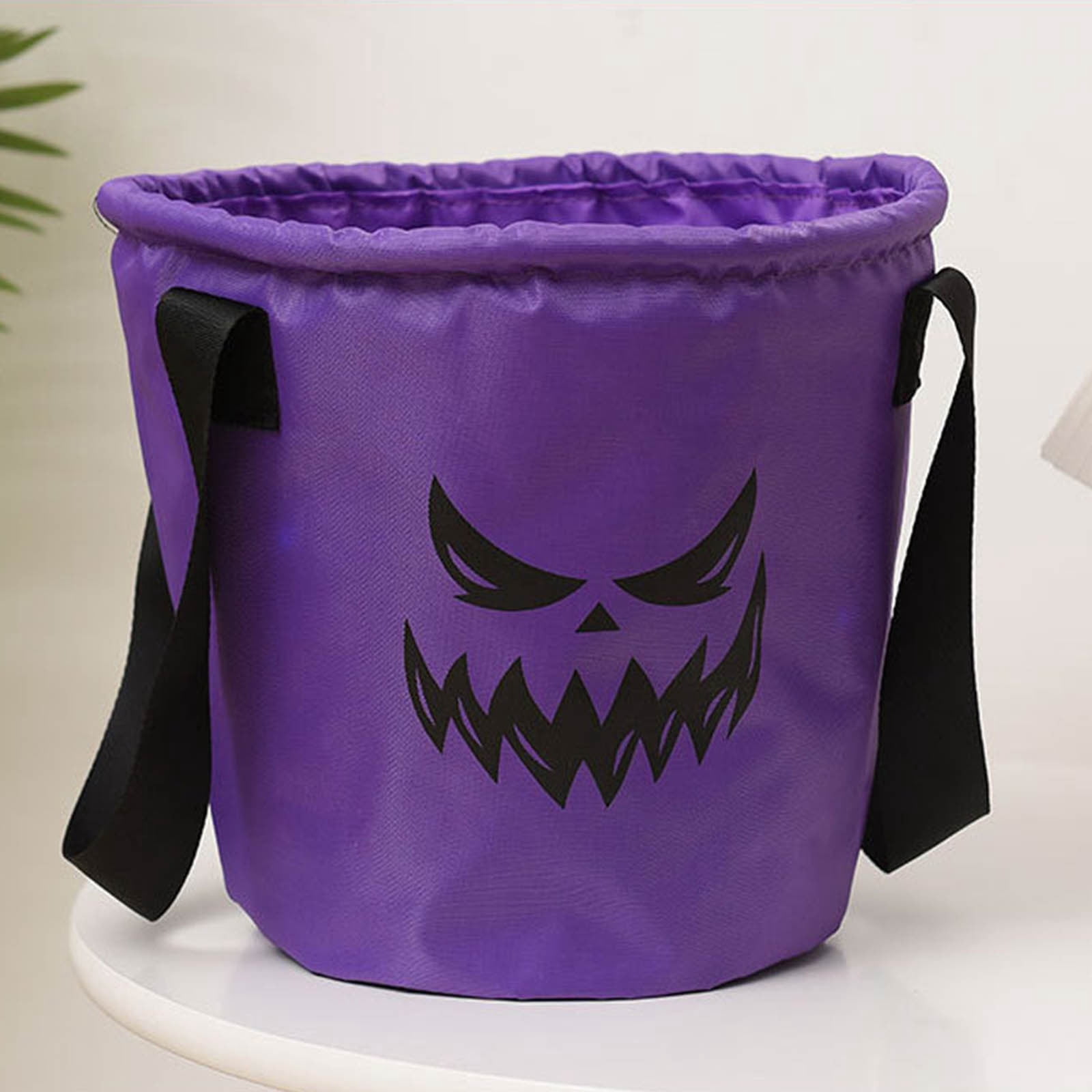 Leodye 1 Pcs Halloween Trick or Treat Bucket for Kids Light up Pumpkin ...
