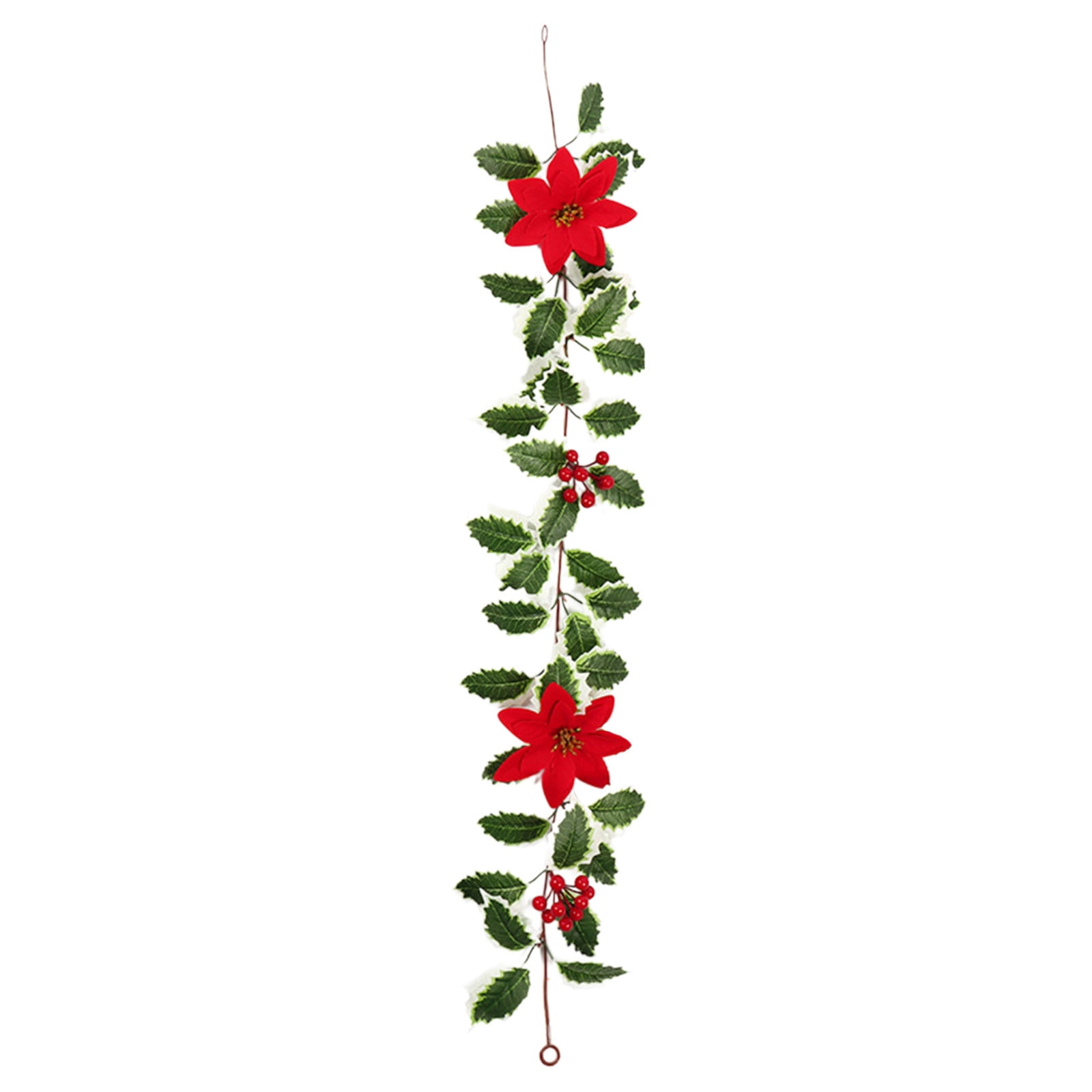 Leodye 1PCS Artificial Christmas Vines with Red Berries and Suitable ...