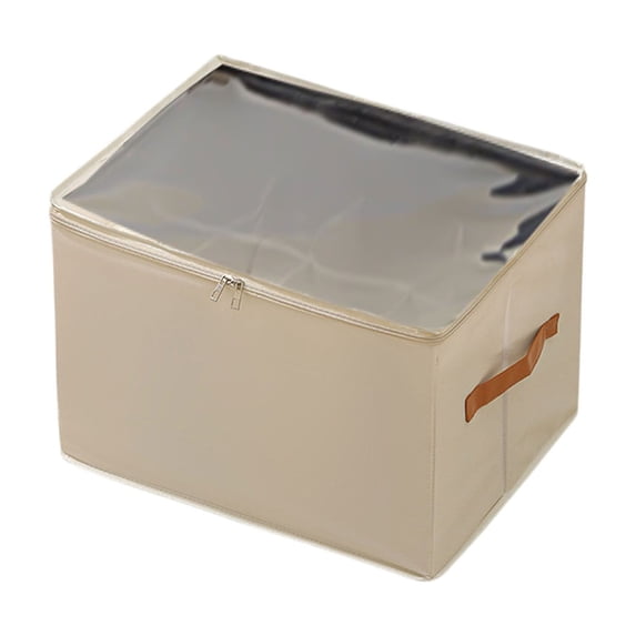 Leodye 1PCS Fabric Folding Storage Box with Lid - Multi-grid Organizer ...
