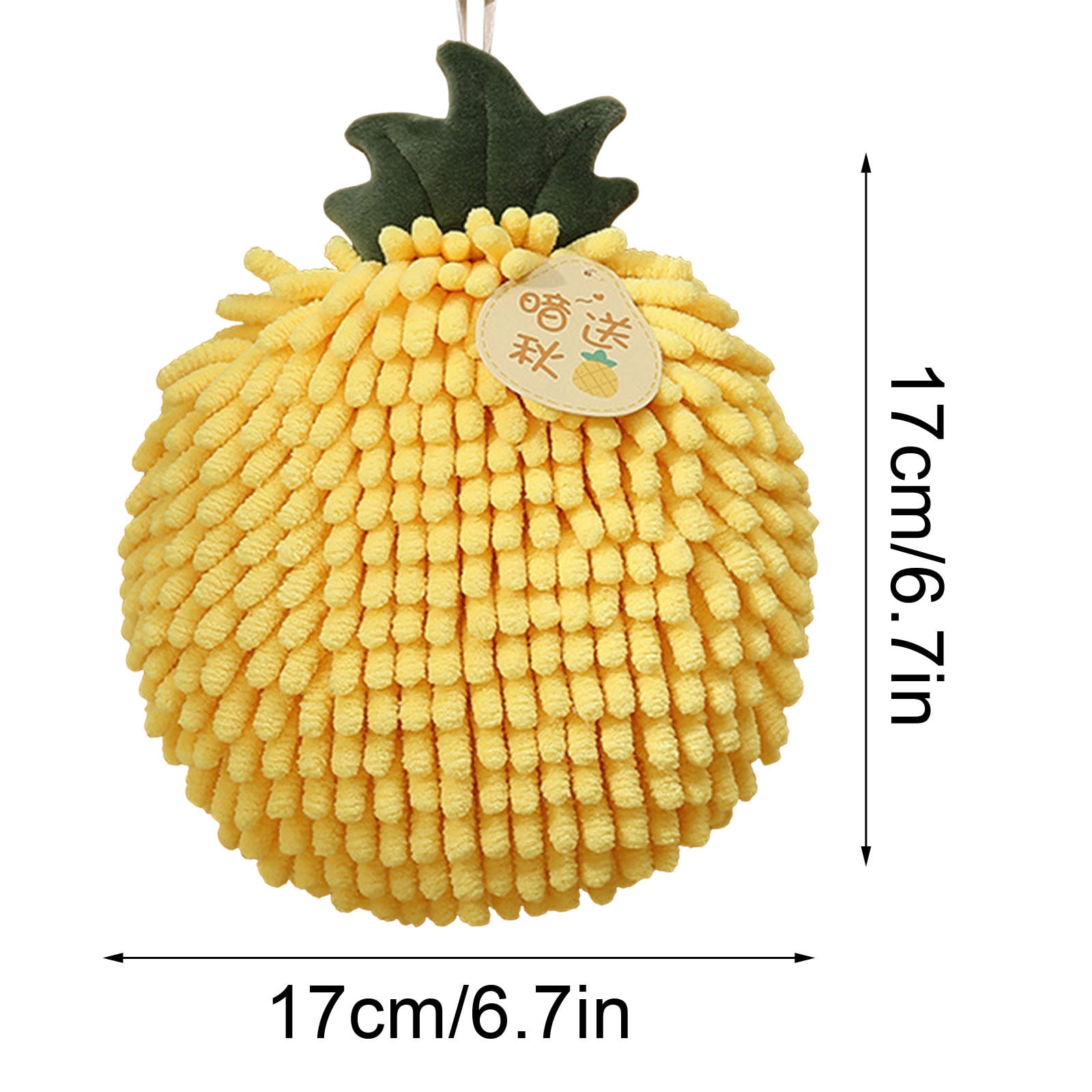 Leodye 1PCS Fruit Fuzzy Ball Hand Towel with Hanging Loop - Soft ...