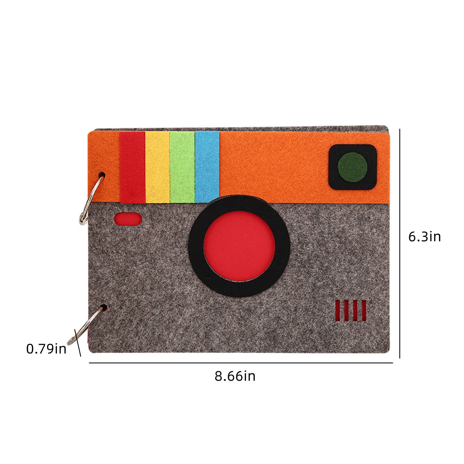 Leodye 1PCS Magnetic DIY Felt Photo Album - Fits 2x4/3x5/4x6/5x7 Photos ...