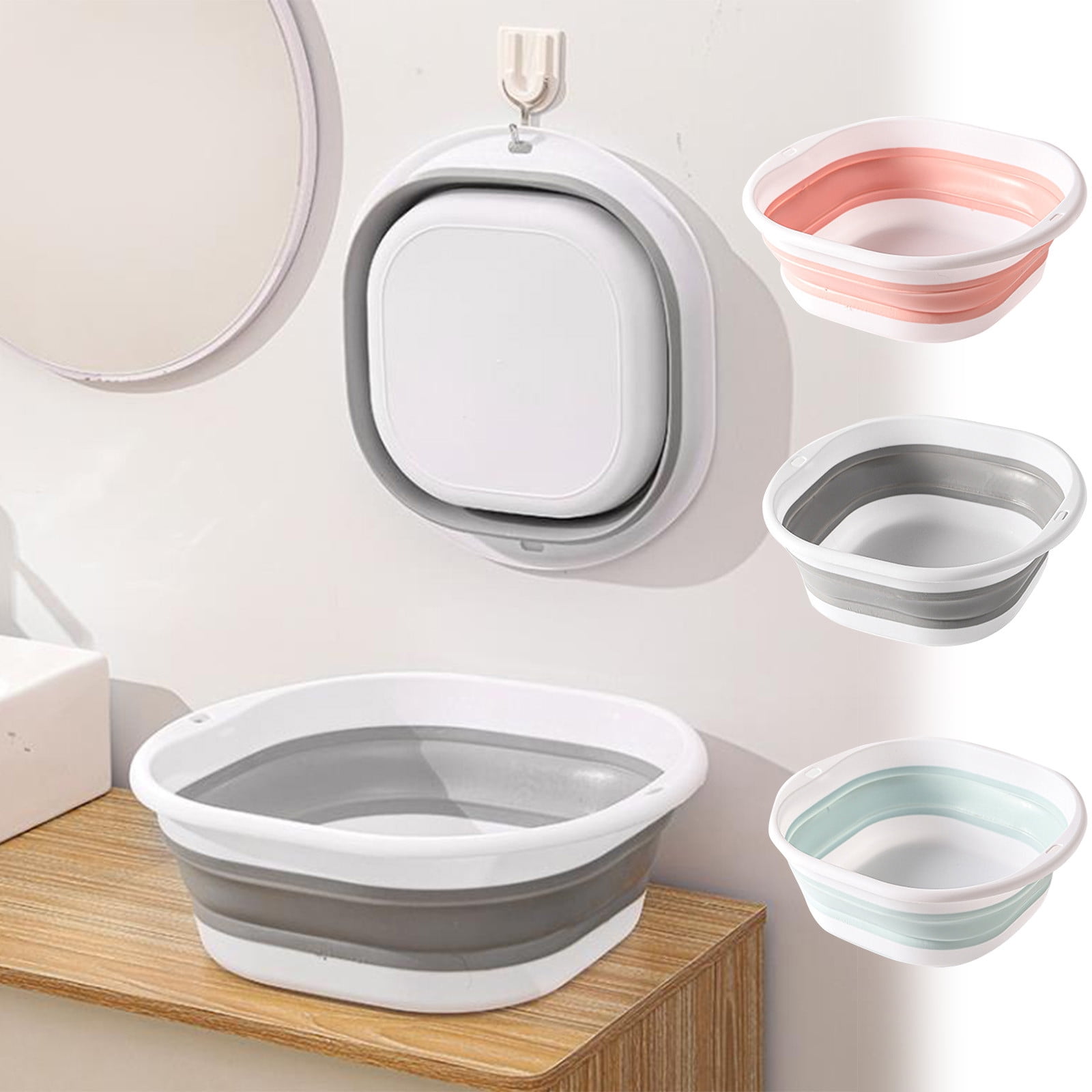 Leodye Collapsible Foot Bath Basin for Soaking Feet,Foot Soak Tub ...