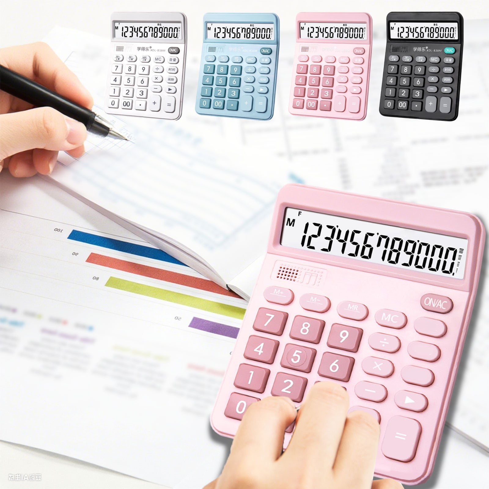 Leodye Desktop Calculatorr and Easy to Read LCD Display, Big Buttons ...