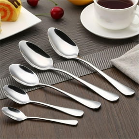 ReaNea Gold Dinner Spoons 6 Pieces Stainless Steel Table Dessert Spoons ...