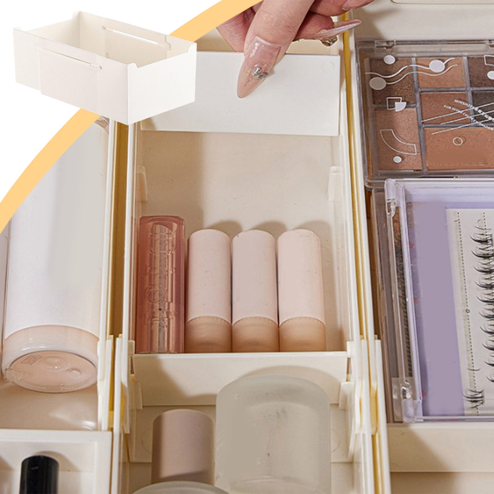 Leodye Invisible Storage Under Table Desktop Storage Box Pen Storage ...