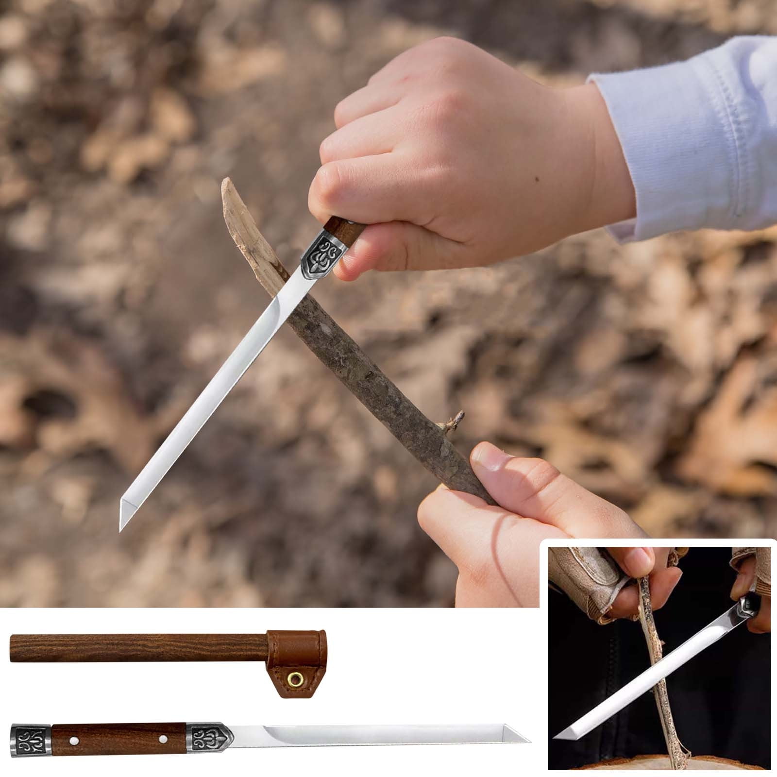 Leodye Shenbi Xiaodao Fruit Knife,Portable Small Straight Knife,Outdoor Barbecue Meat Knife,Tea ...
