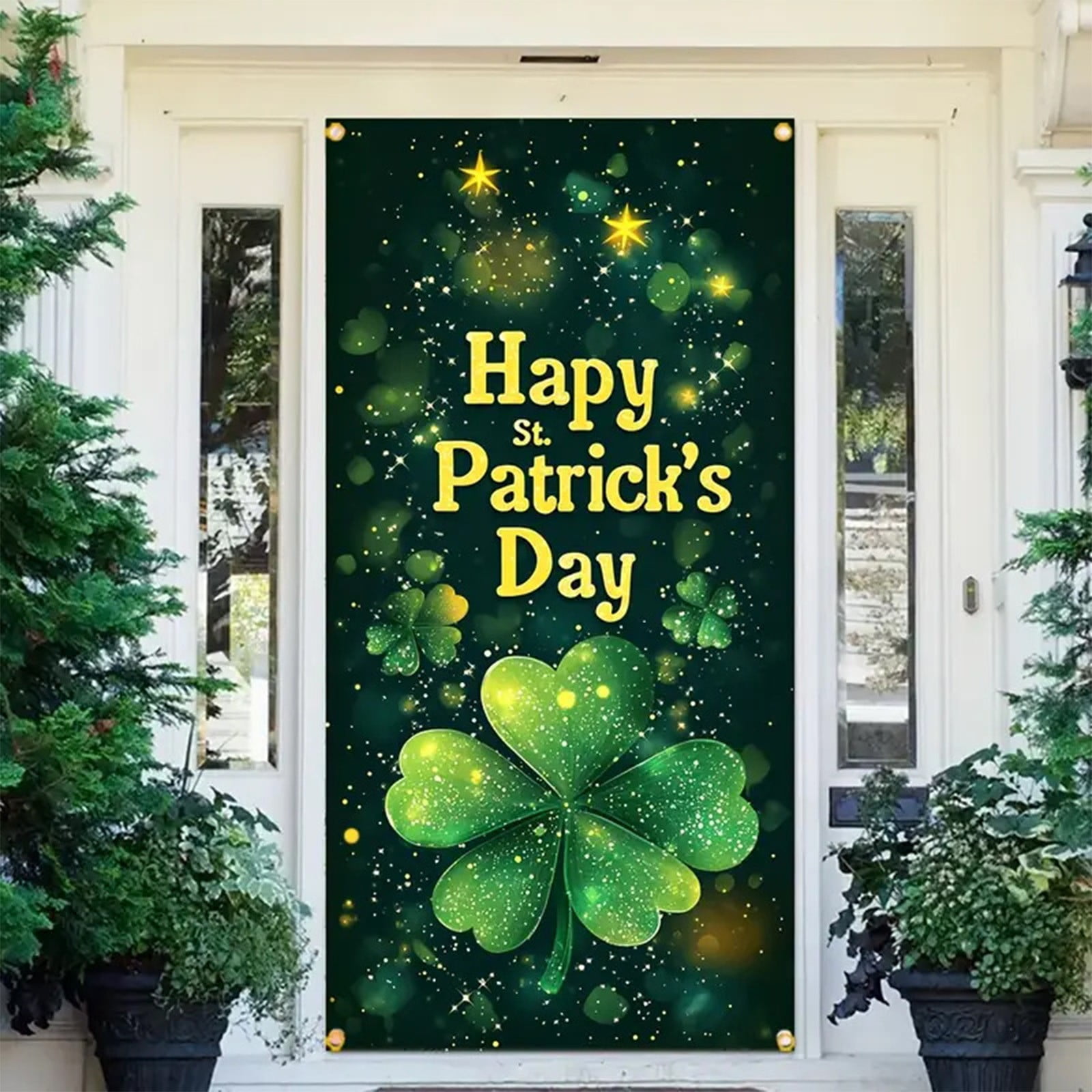 Leodye St. Patrick's Day Door Covers Door Banners Ireland Outdoor ...