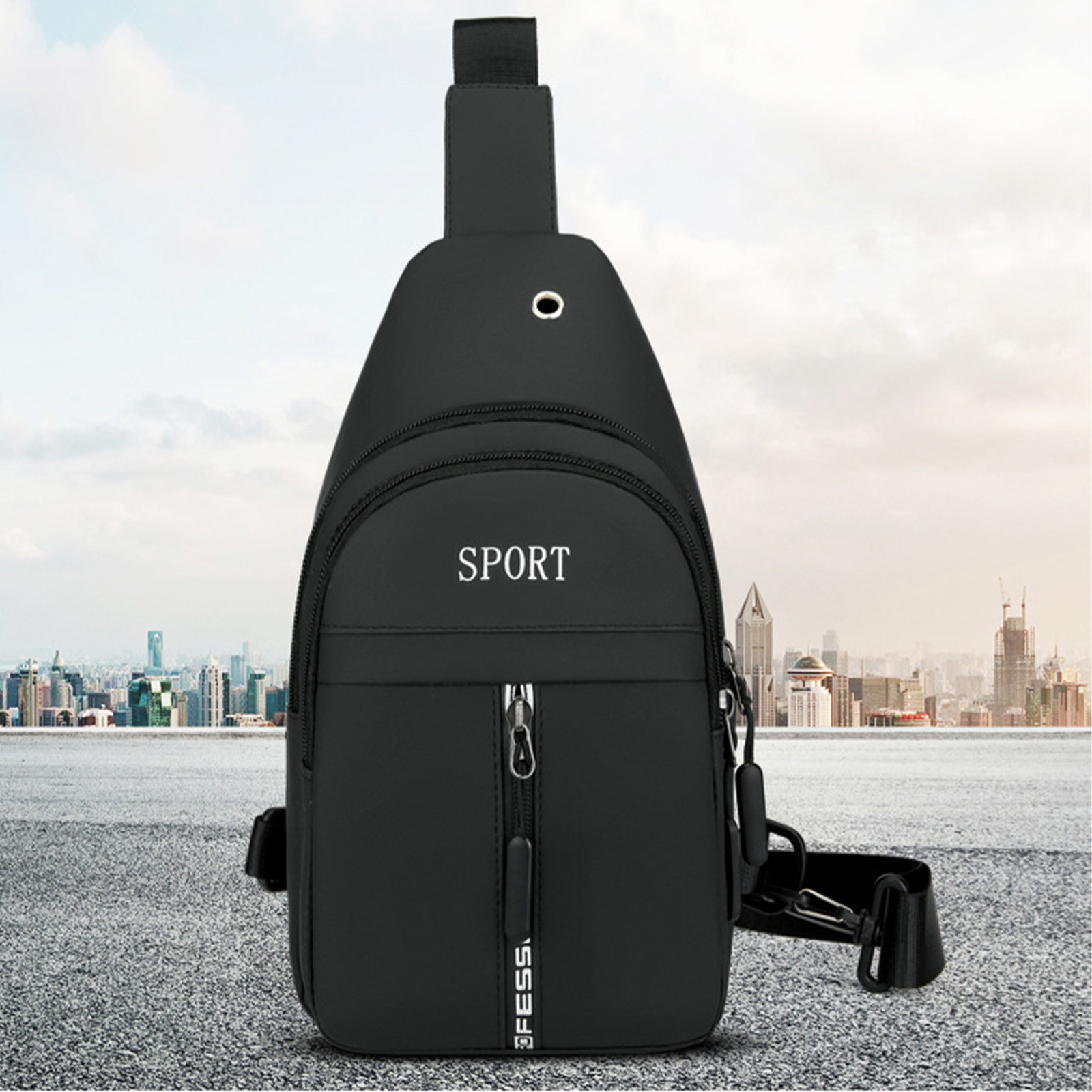 Leodye Strap Bag Crossbody Backpack Men Ladies Strap Backpack Hiking ...