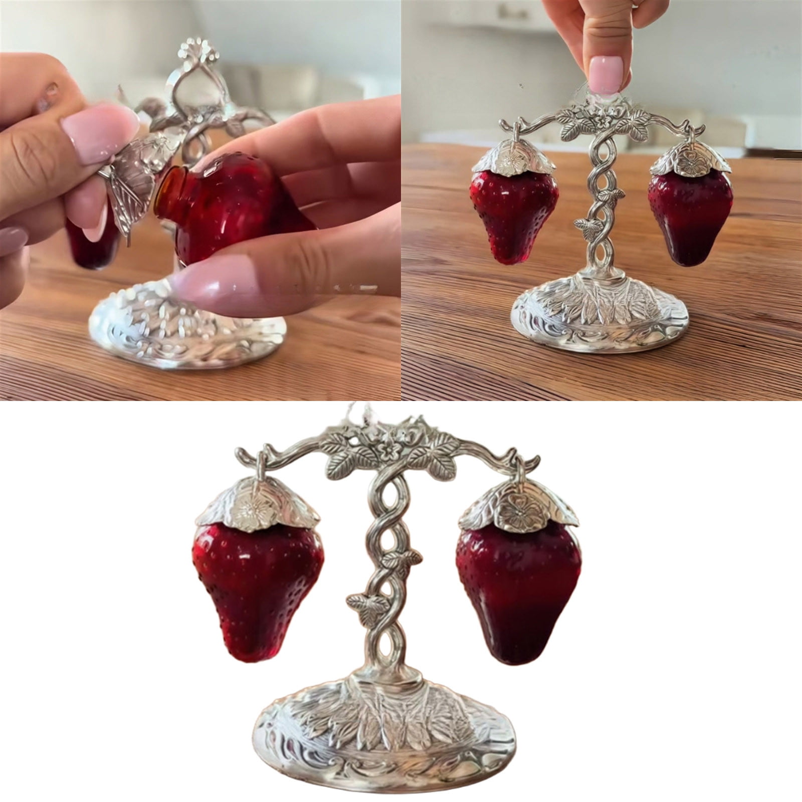 Leodye Strawberry Shaker,Cute Kitchen Seasoning,Realistic Shape,Hand ...