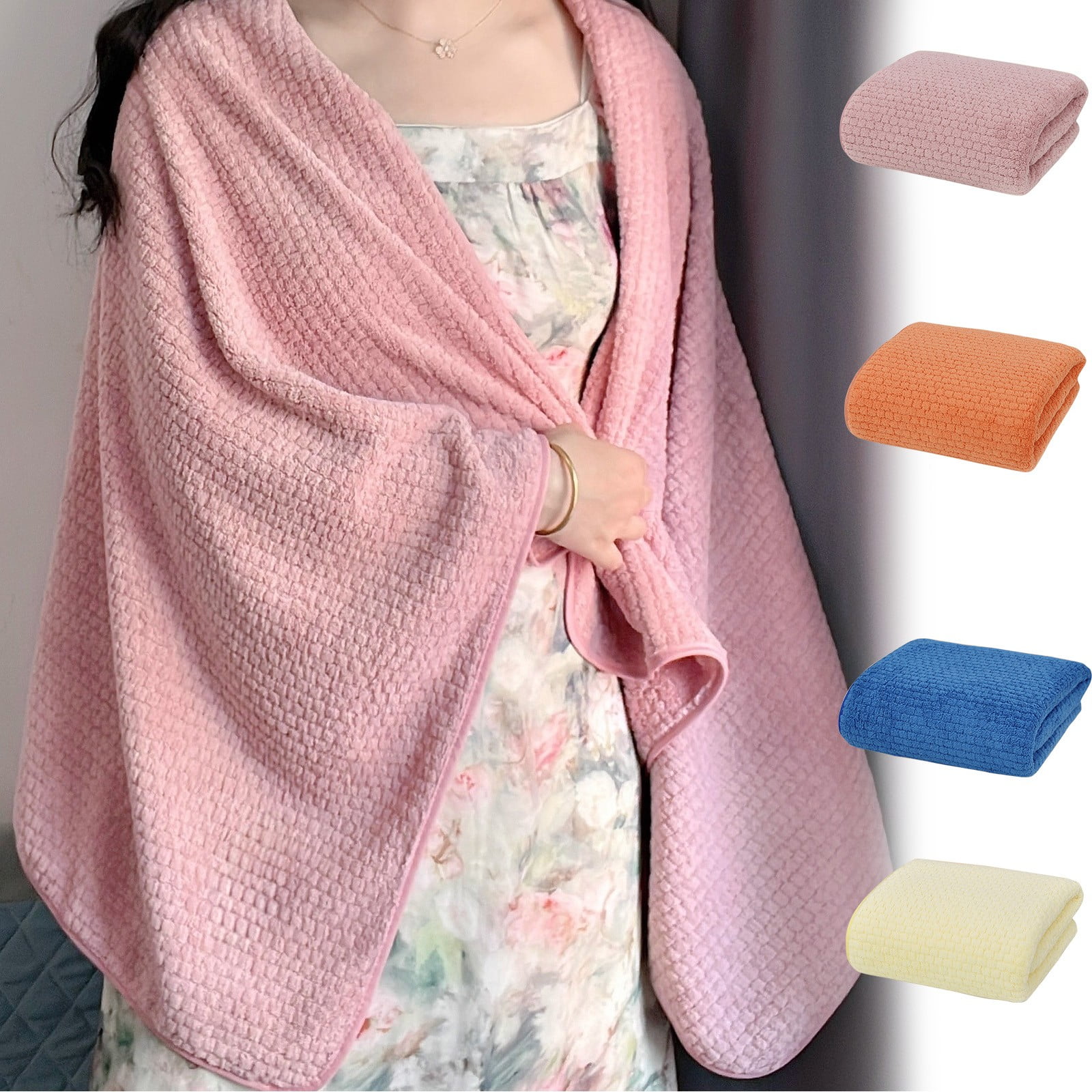 Leodye Summer Bath Towel Velvet Thickened Enlarged Bath Towels Sets ...