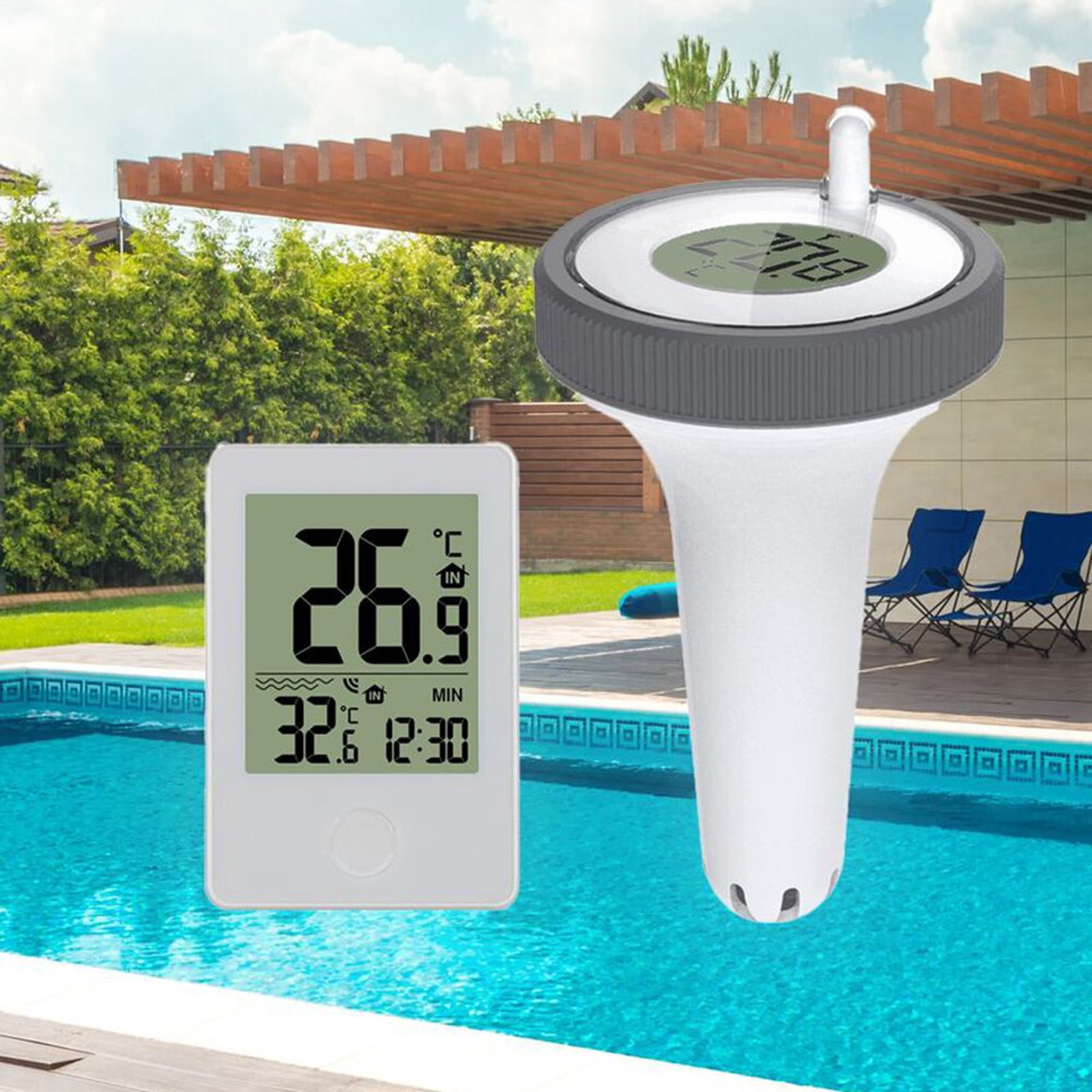 Leodye Wireless Pool & Bathtub Temperature Gauge,Floating Fish Tank ...