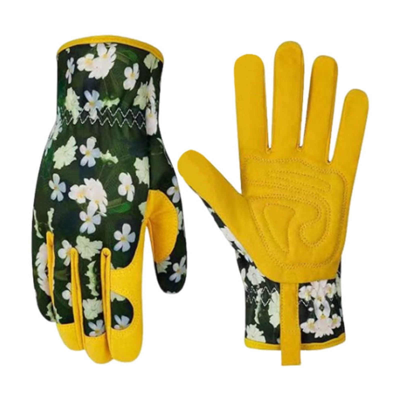 Leodye Work Gloves Gardening Leather Gloves For Garden Proof-of-thorns ...