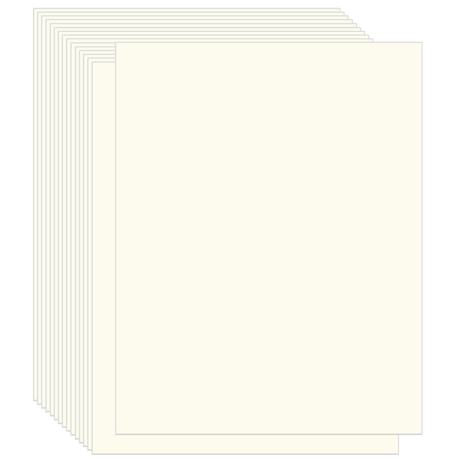Leoergy 100 Sheets Cream RRF12 Cardstock 8.5 x 11, 90lb Heavy Card ...