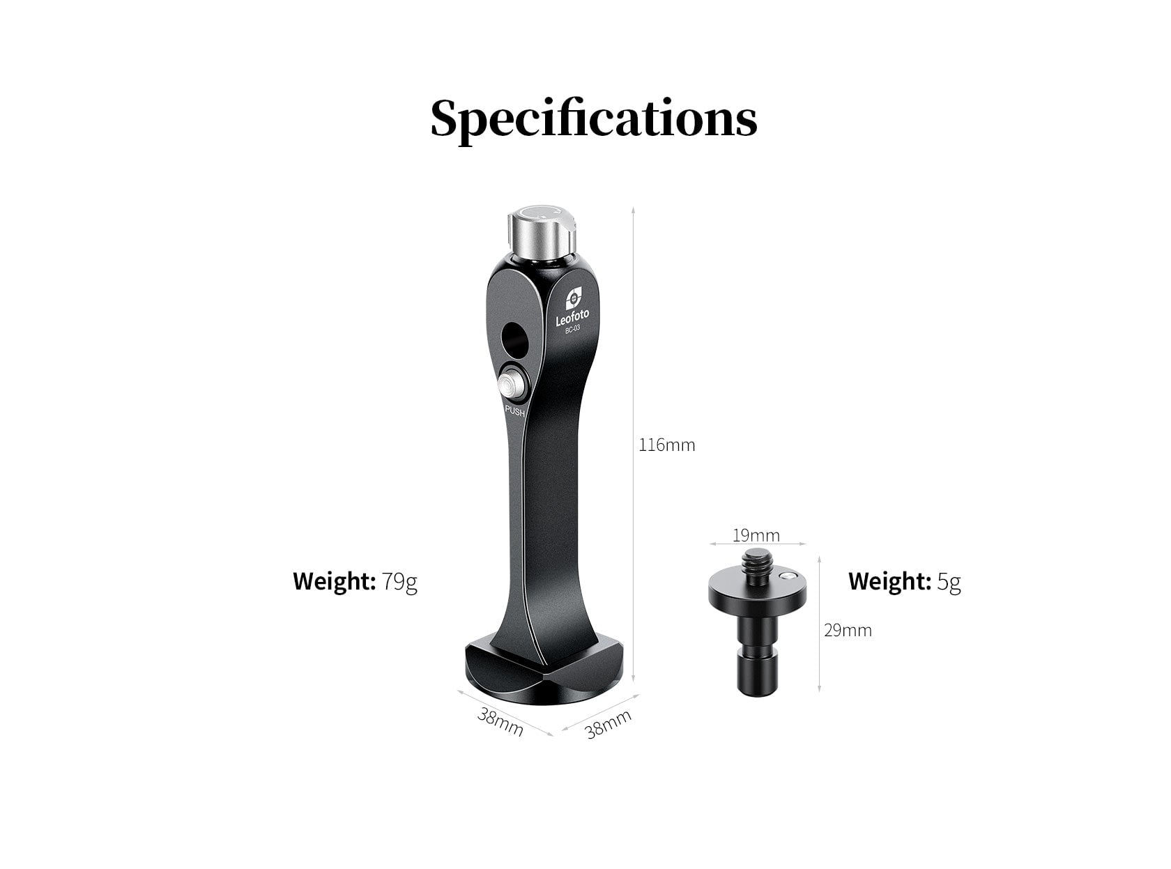 Leofoto Hands Free Modular Binoculars Adapter, Arca Tripod Mount, Black ...