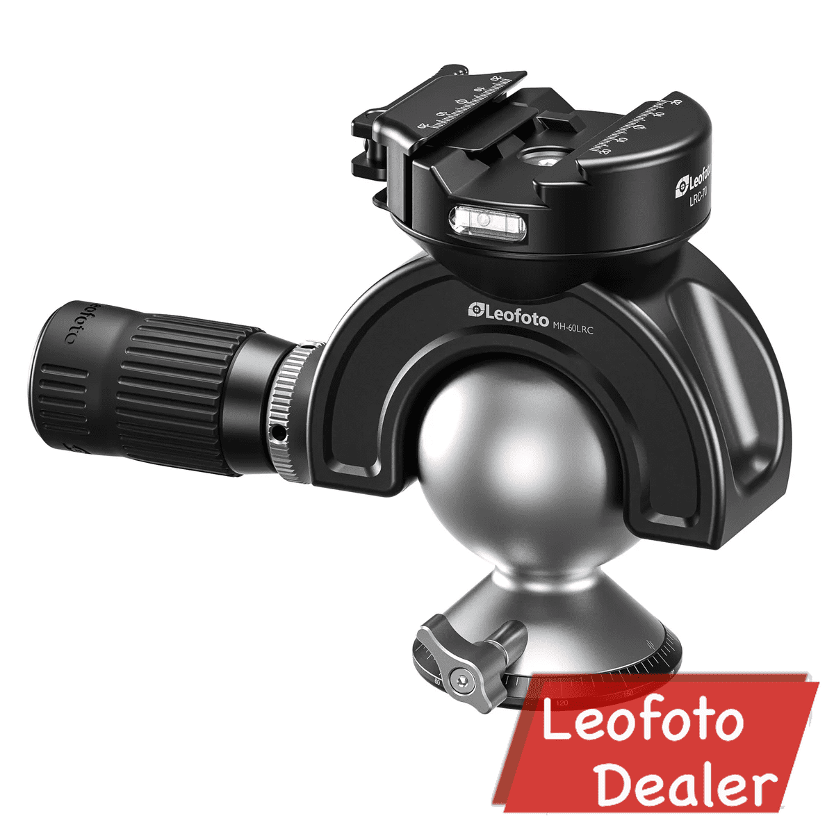 Leofoto MH-60LRC Lever-Release Hybrid Clamp Panning Dynamic Head Arca ...