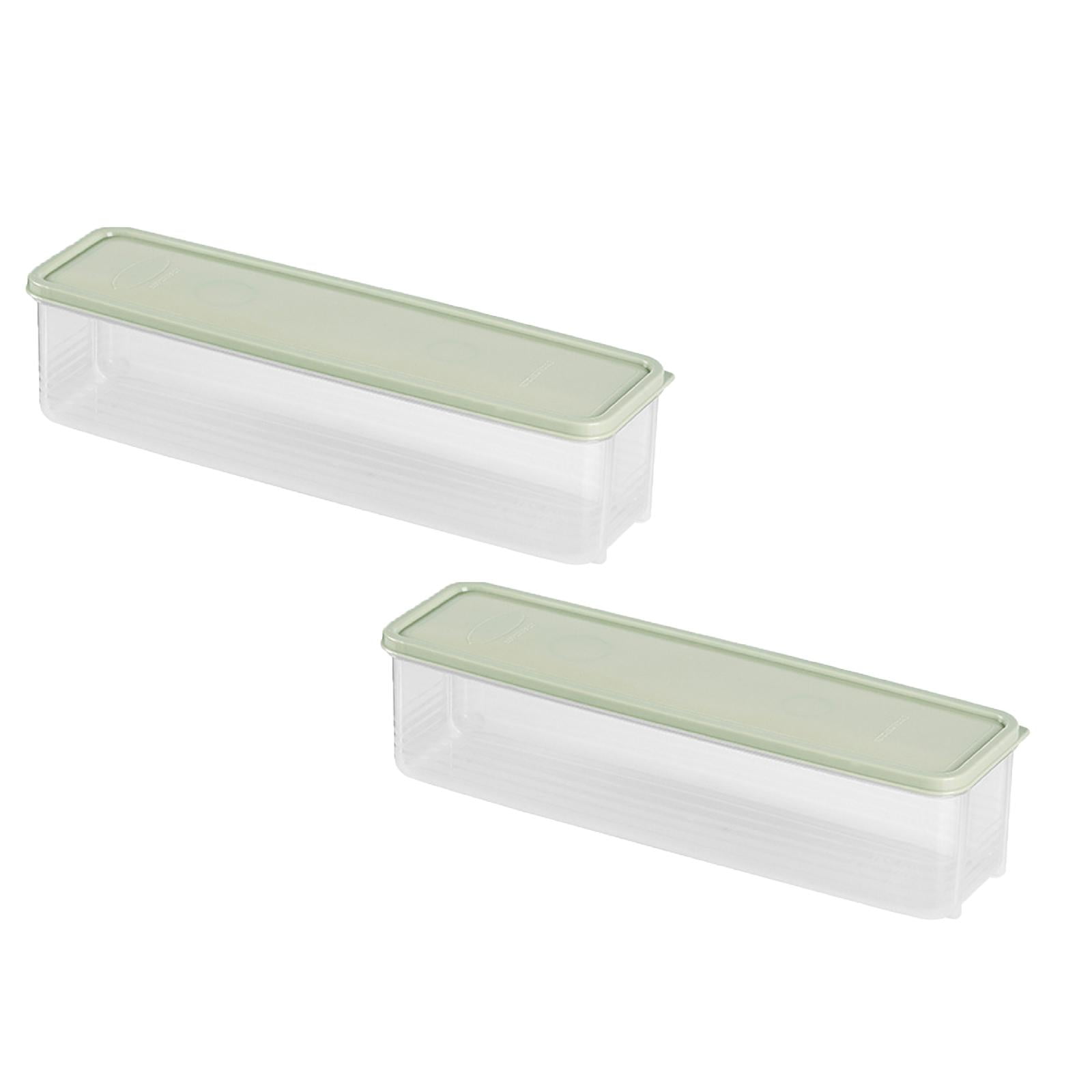 Leojiow 2Pcs Durable Strip Pasta Storage Containers Rectangular Pasta ...