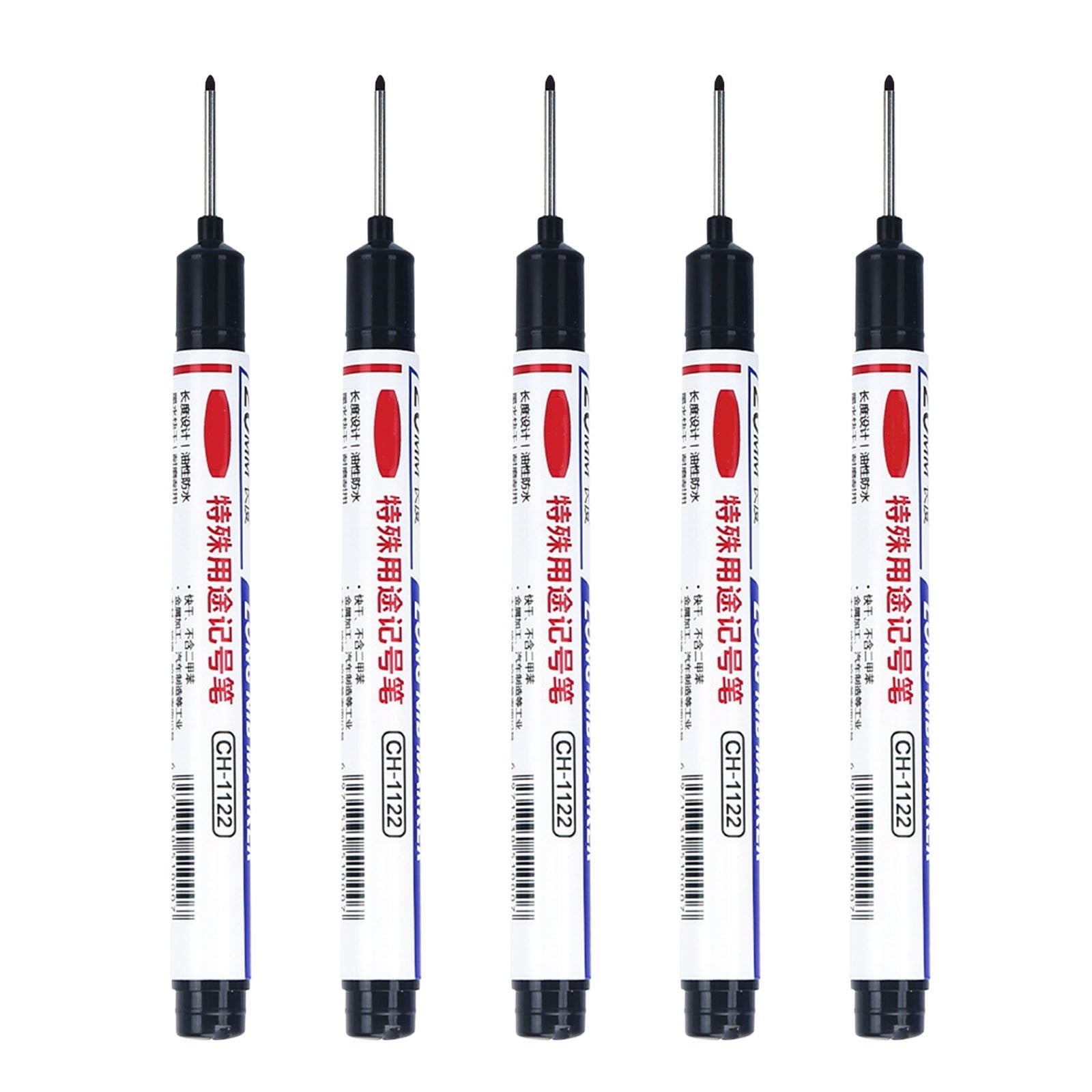 Leojiow 5Pcs Long Head Deep Hole Marker Pens 20Mm Deep Reach Markers ...