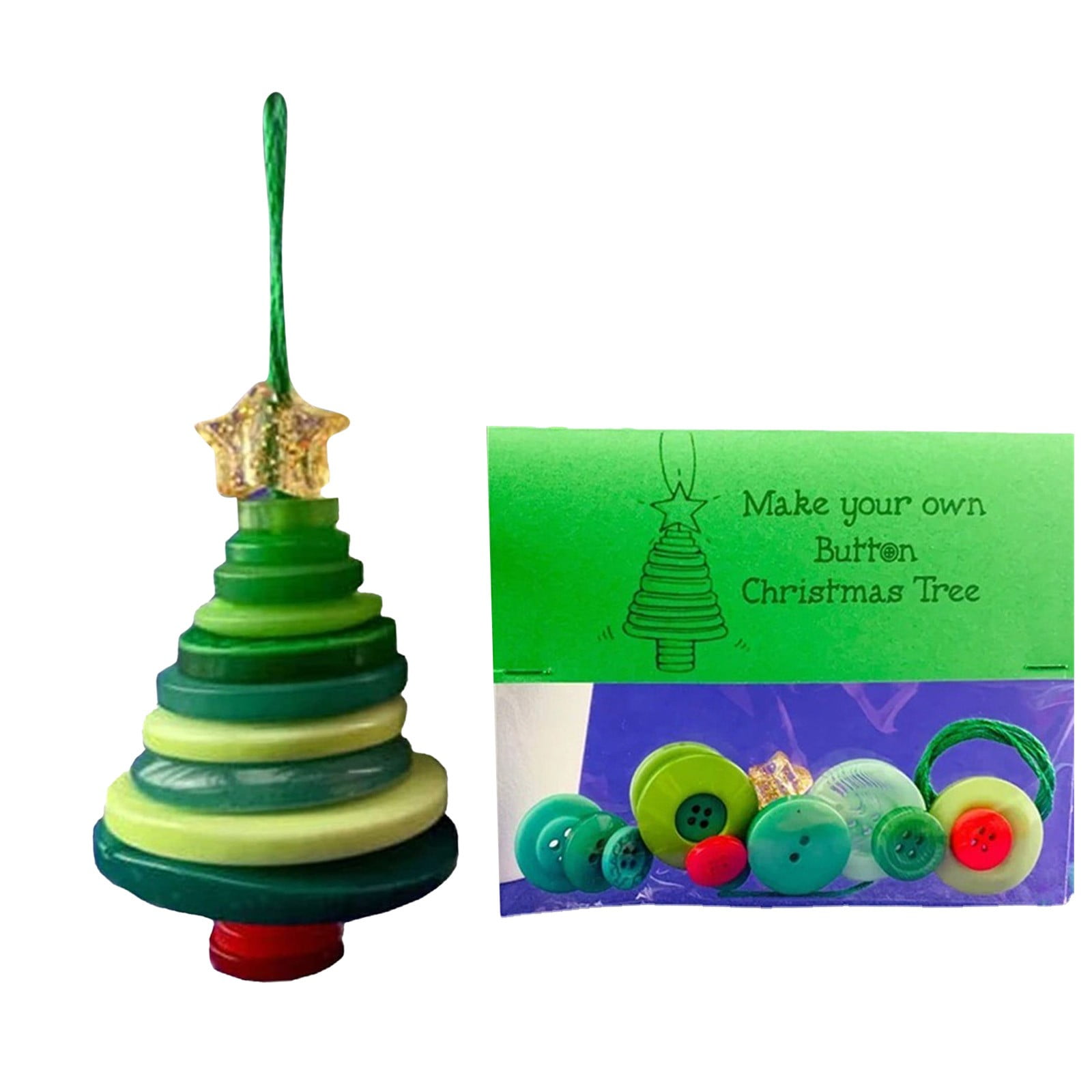 Leojiow Christmas Button Christmas Tree Decoration Pendant Diy ...