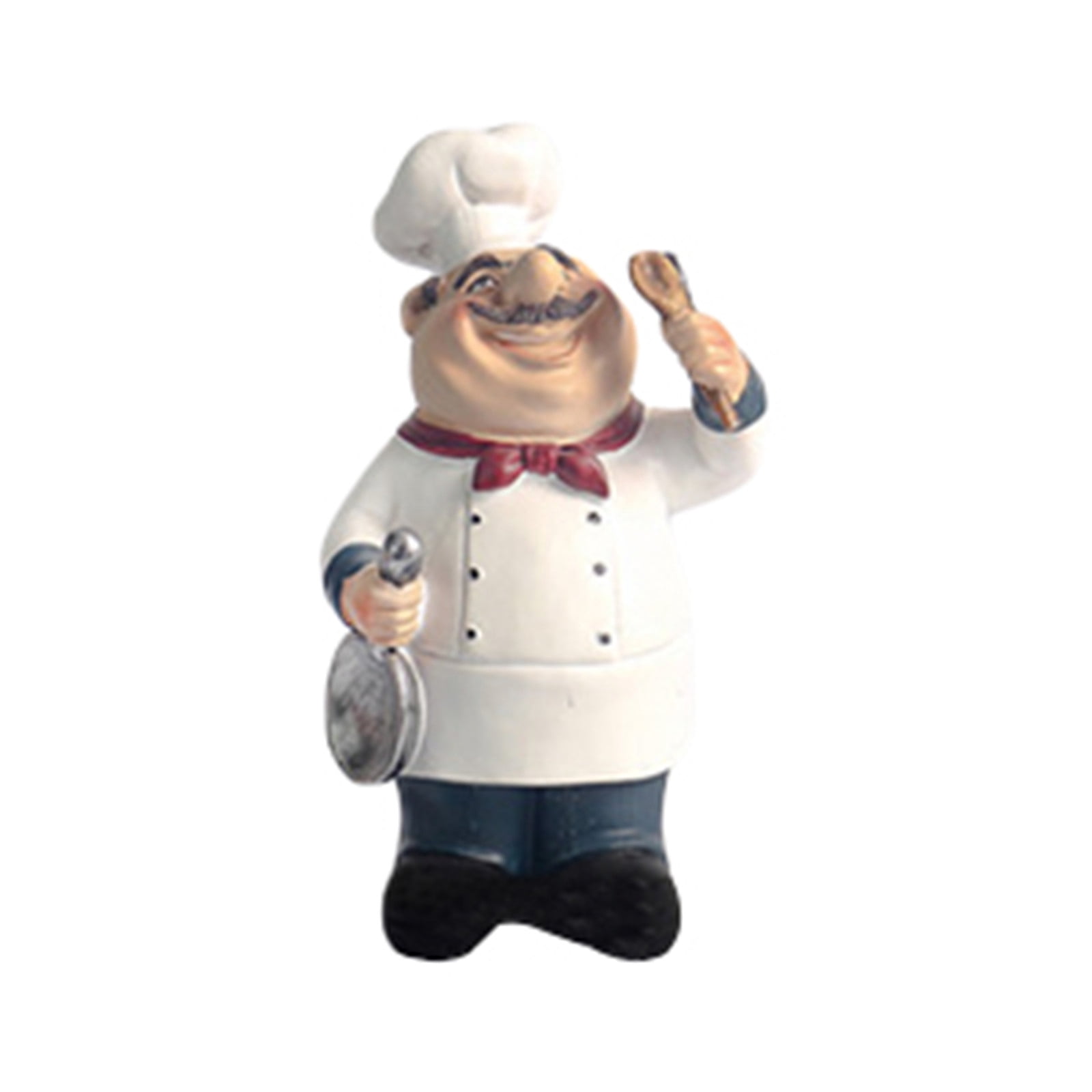 Leojiow Fat Chef Kitchen Figurines Resin Sculpture For Kitchen Dining ...