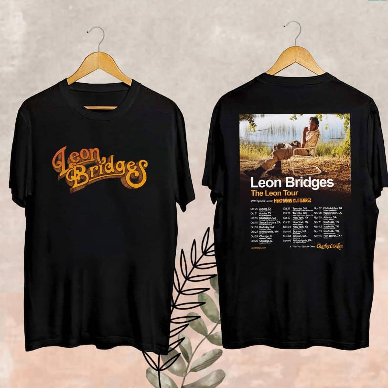 Leon Bridges The Leon Tour 2024 Shirt, The Leon Tour 2024 Fan Shirt ...