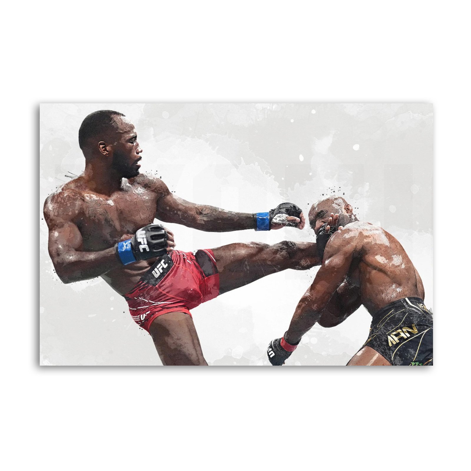 Leon Edwards Kick Knockout Welterweight Champion Canvas Wall Art Poster ...