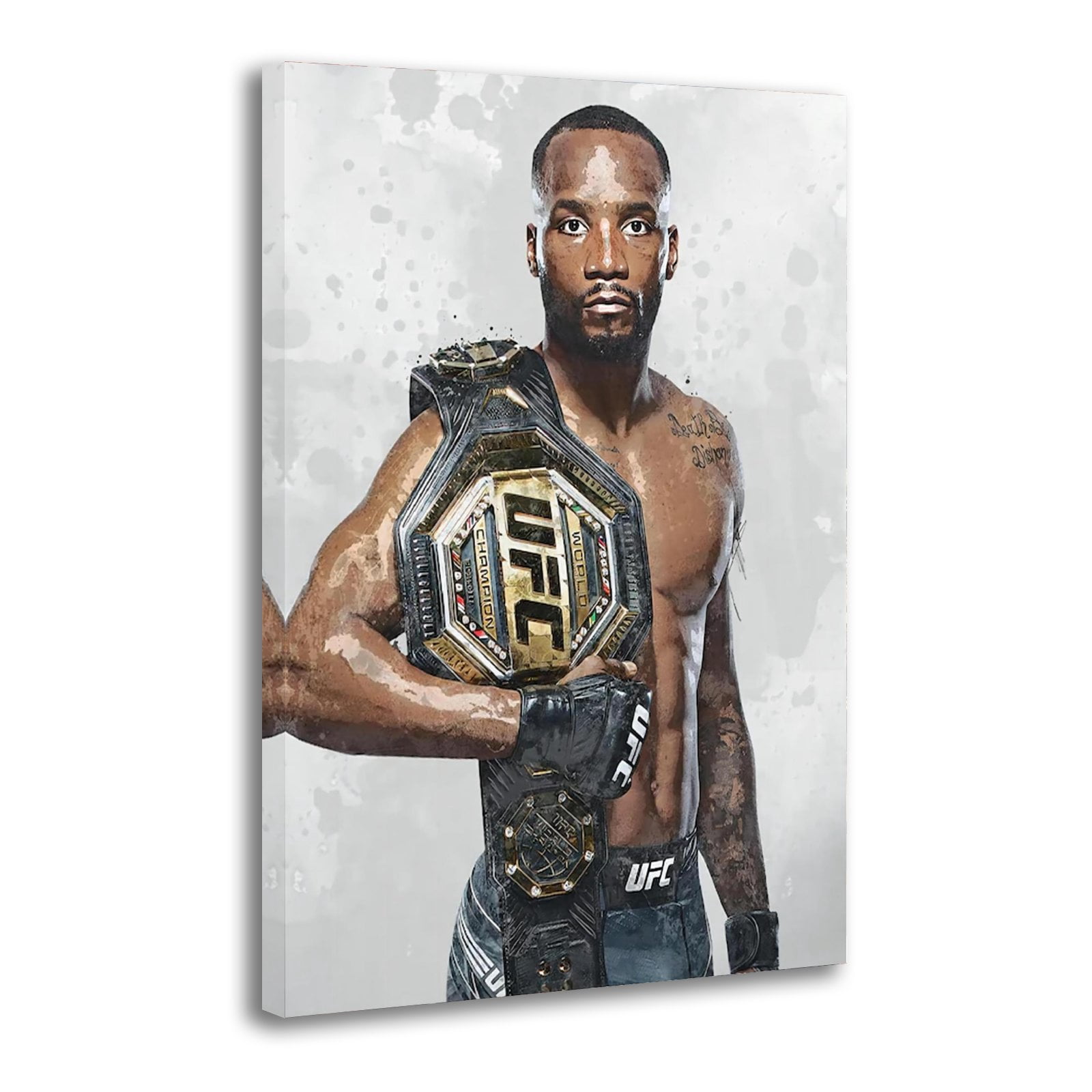 Leon Edwards Welterweight Champion Painting On Canvas Wall Art Poster ...
