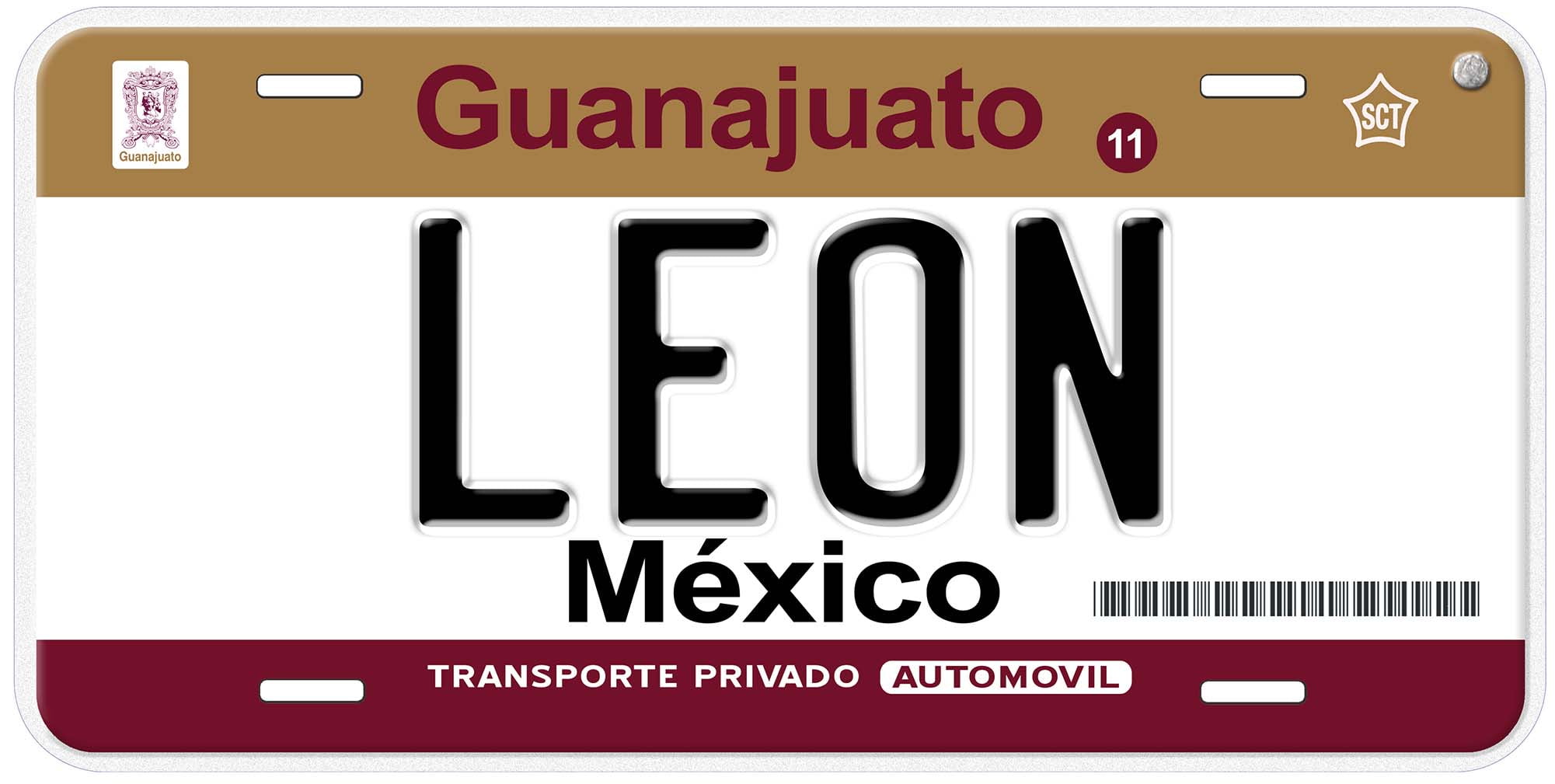 Leon Guanajuato Mexico Novelty Car License Plate - Walmart.com