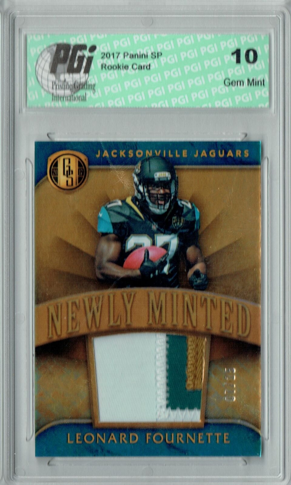 Leonard Fournette 2017 Gold Standard #2 3 clr Patch 25 Made Rookie Card ...