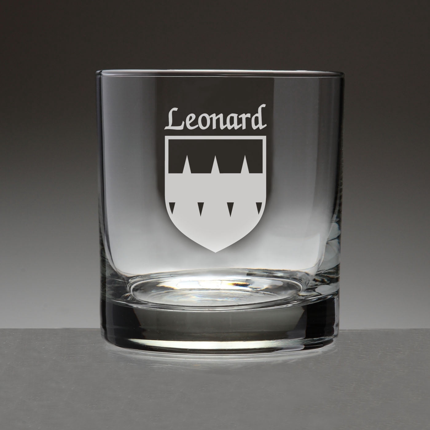 Leonard Irish Coat of Arms Tumbler Glasses - Set of 4 (Sand Etched ...