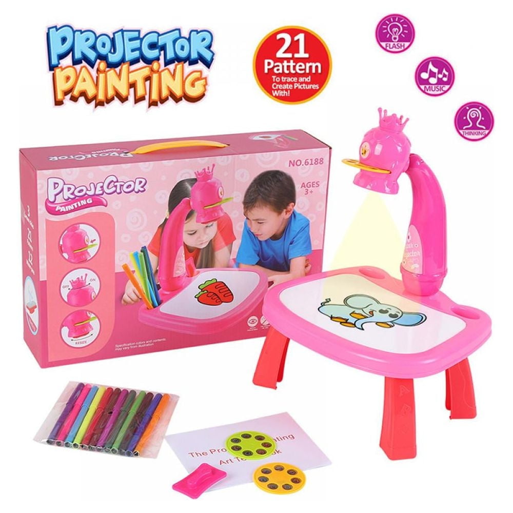 Leonard Kids Multifunctional Drawing Board Kit with Projection Lamp ...