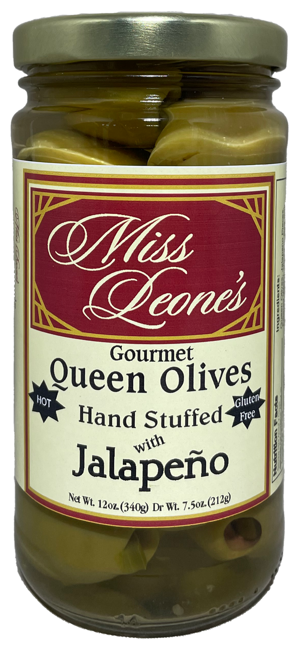 Leonard Mountain Miss Leone Jalapeno Stuffed Queen Olives 12 oz, 3 Count - Walmart.com