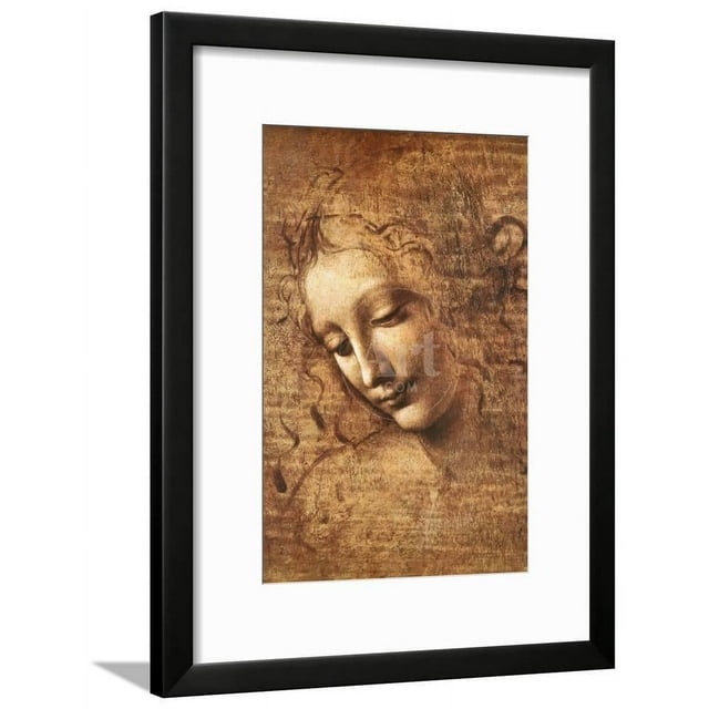 Leonardo Da Vinci Female Head, La Scapigliata, Figurative Framed Art Print Wall Art Sold by Art ...