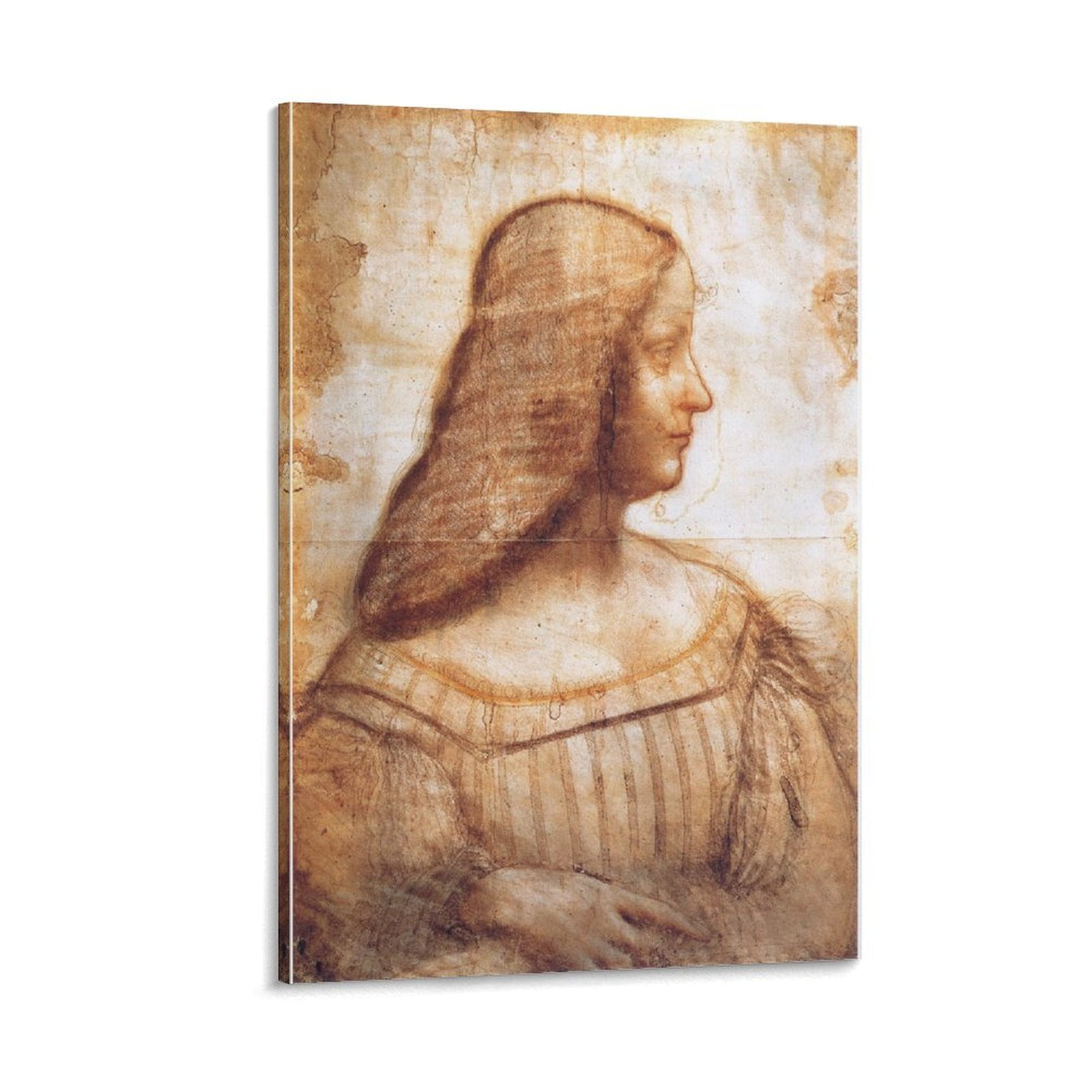 Leonardo Da Vinci - Portrait of Isabella D'Este by Leonardo Da Vinci Posters Canvas Poster Wall ...