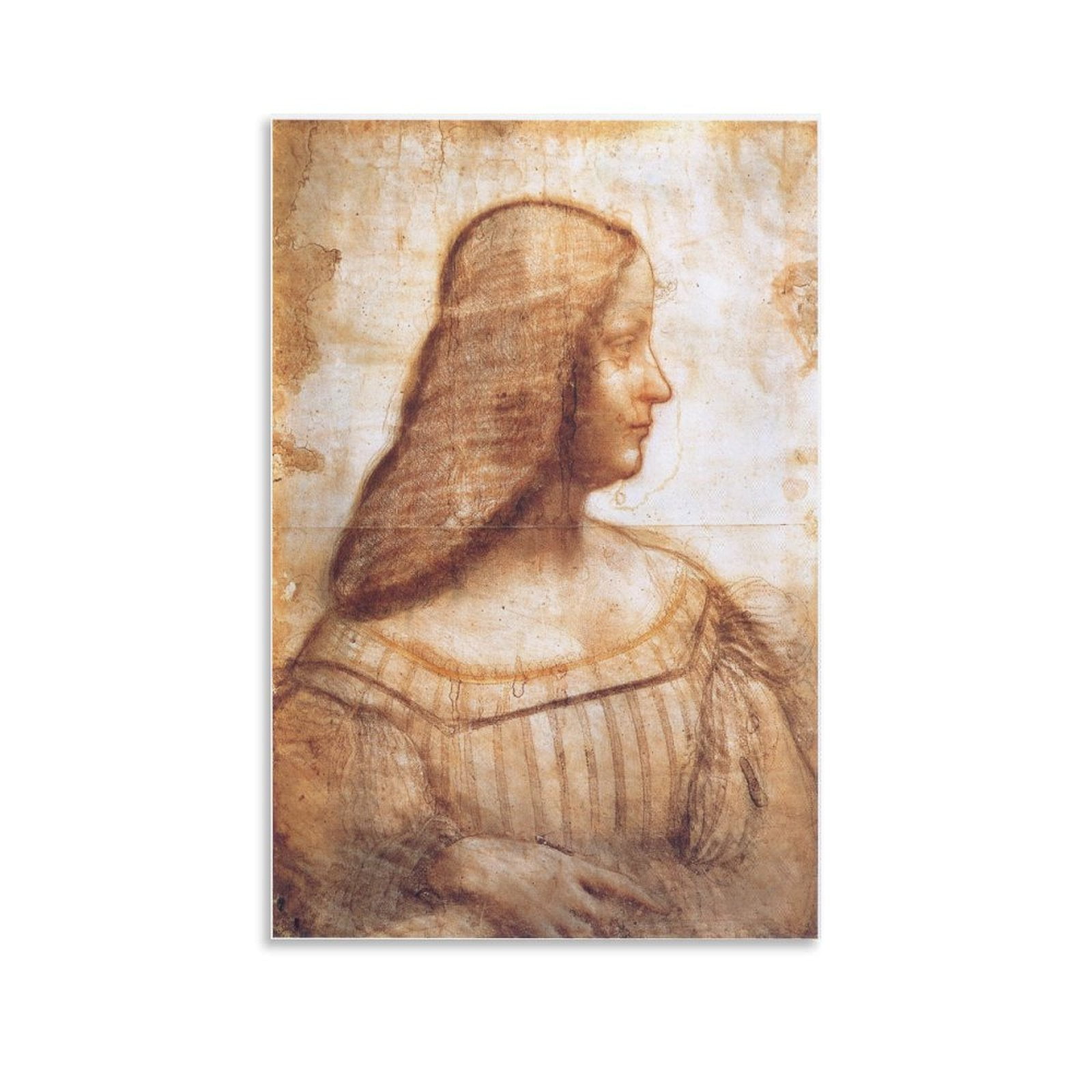 Leonardo Da Vinci - Portrait of Isabella D'Este by Leonardo Da Vinci ...