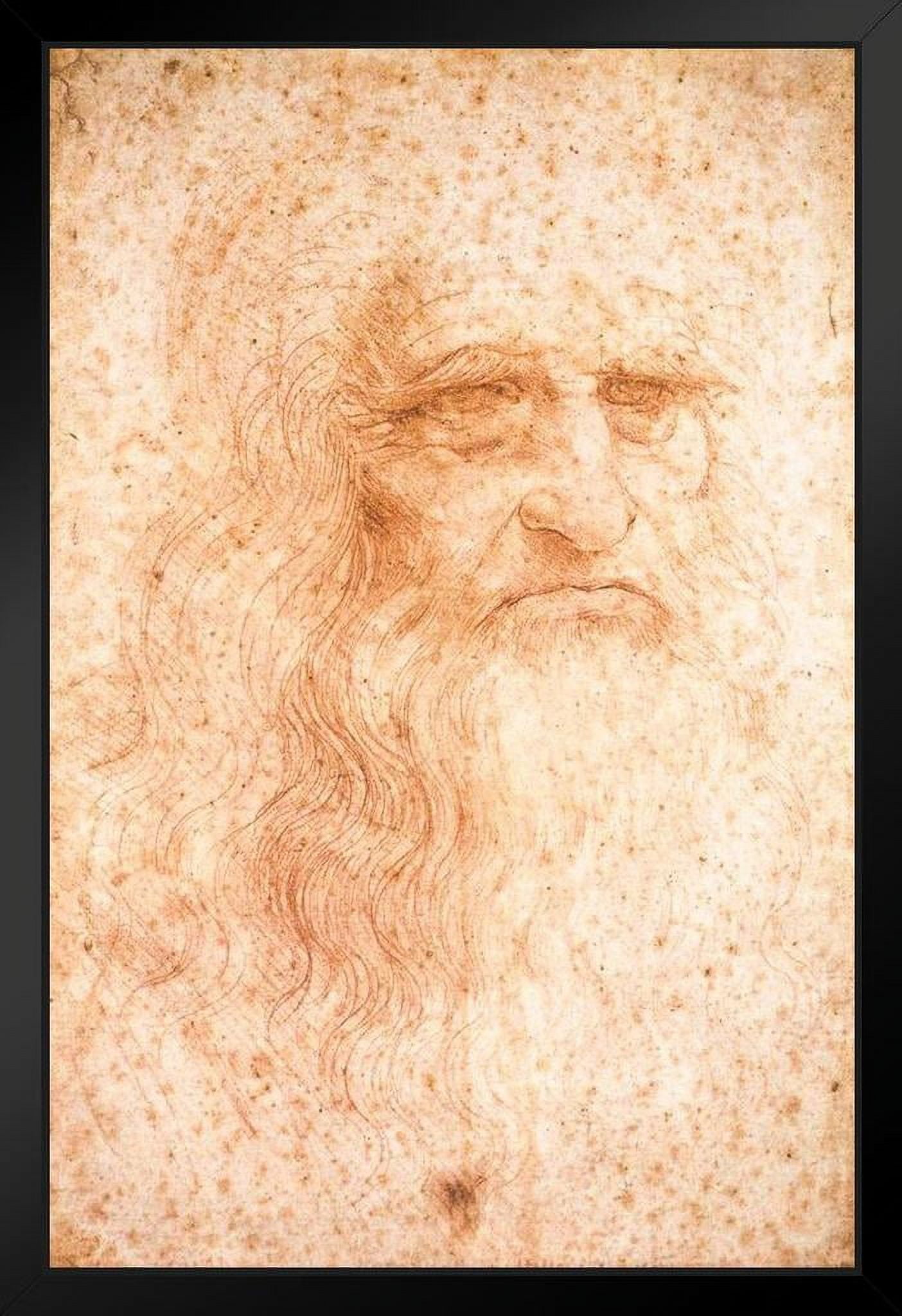 Leonardo Da Vinci Presumed Self Portrait Red Chalk Fine Art Realism ...