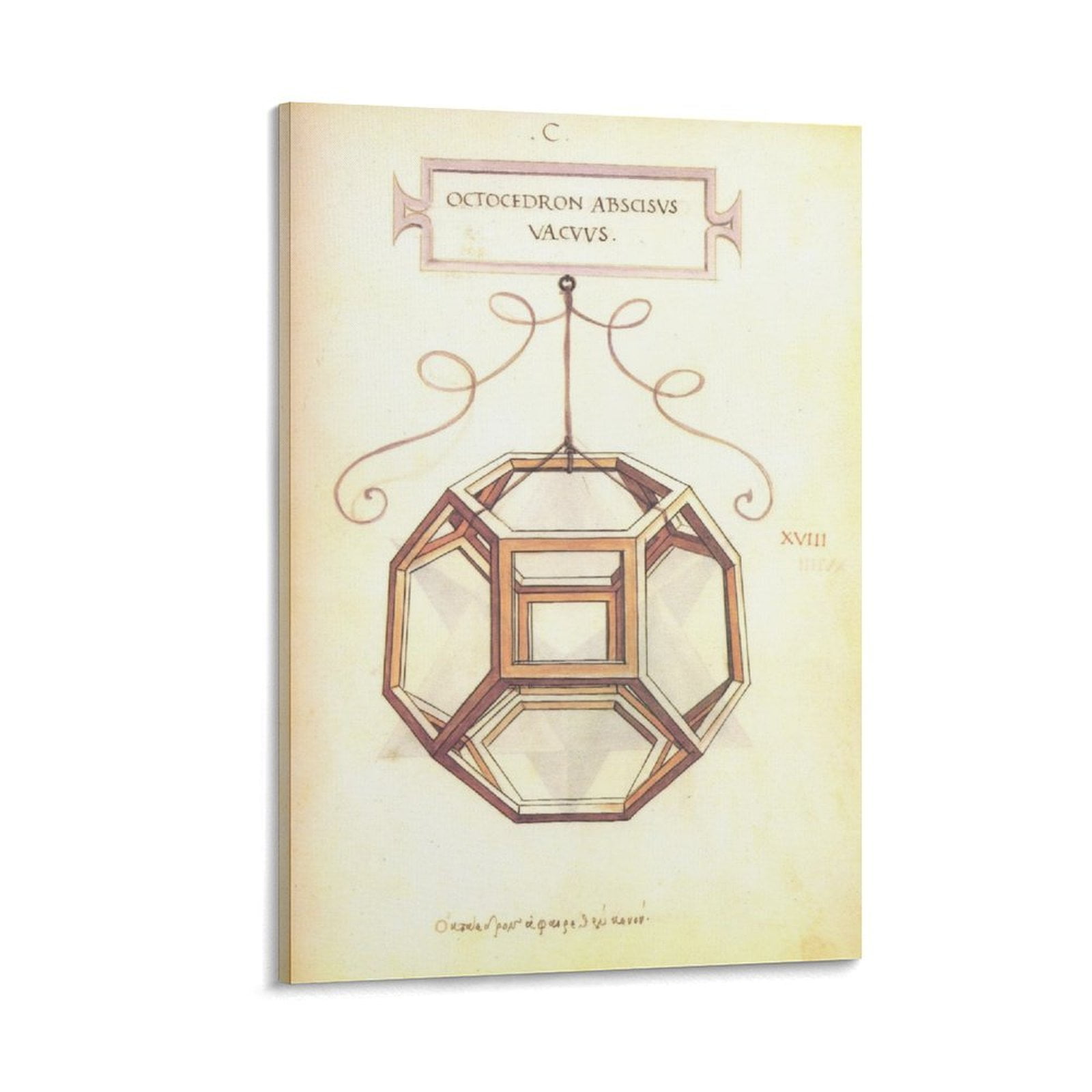 Leonardo Da Vinci's Polyhedra Posters Painting On Canvas Wall Art ...