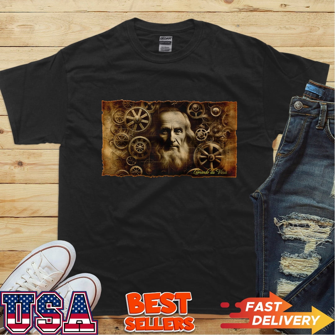 Leonardo Da Vinci's Visions Timeless Inventor & Innovator T-Shirt ...