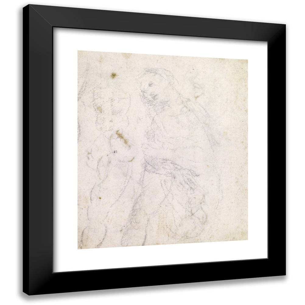 Leonardo da Vinci 12x14 Black Modern Framed Museum Art Print Titled ...