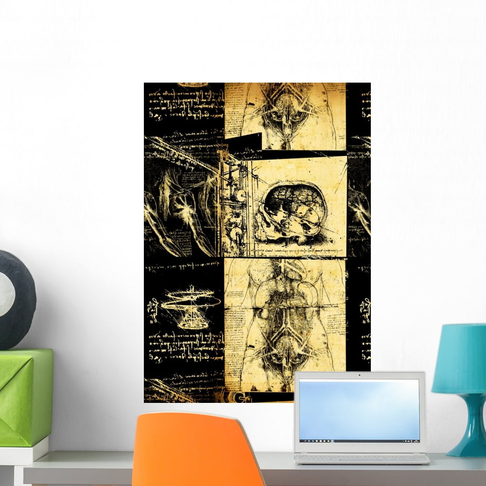 Leonardo's Da Vinci Engineering Wall Mural by Wallmonkeys Peel and ...
