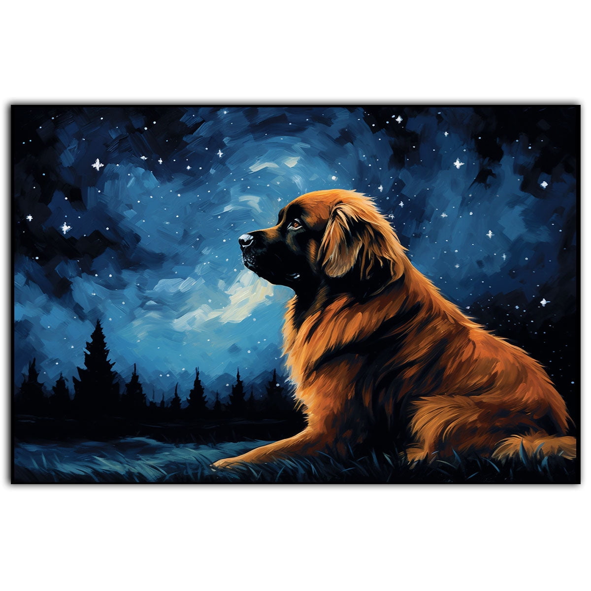 Leonberger Canvas Unframed Colofull Inspired bedroom decor - Dog Pet ...