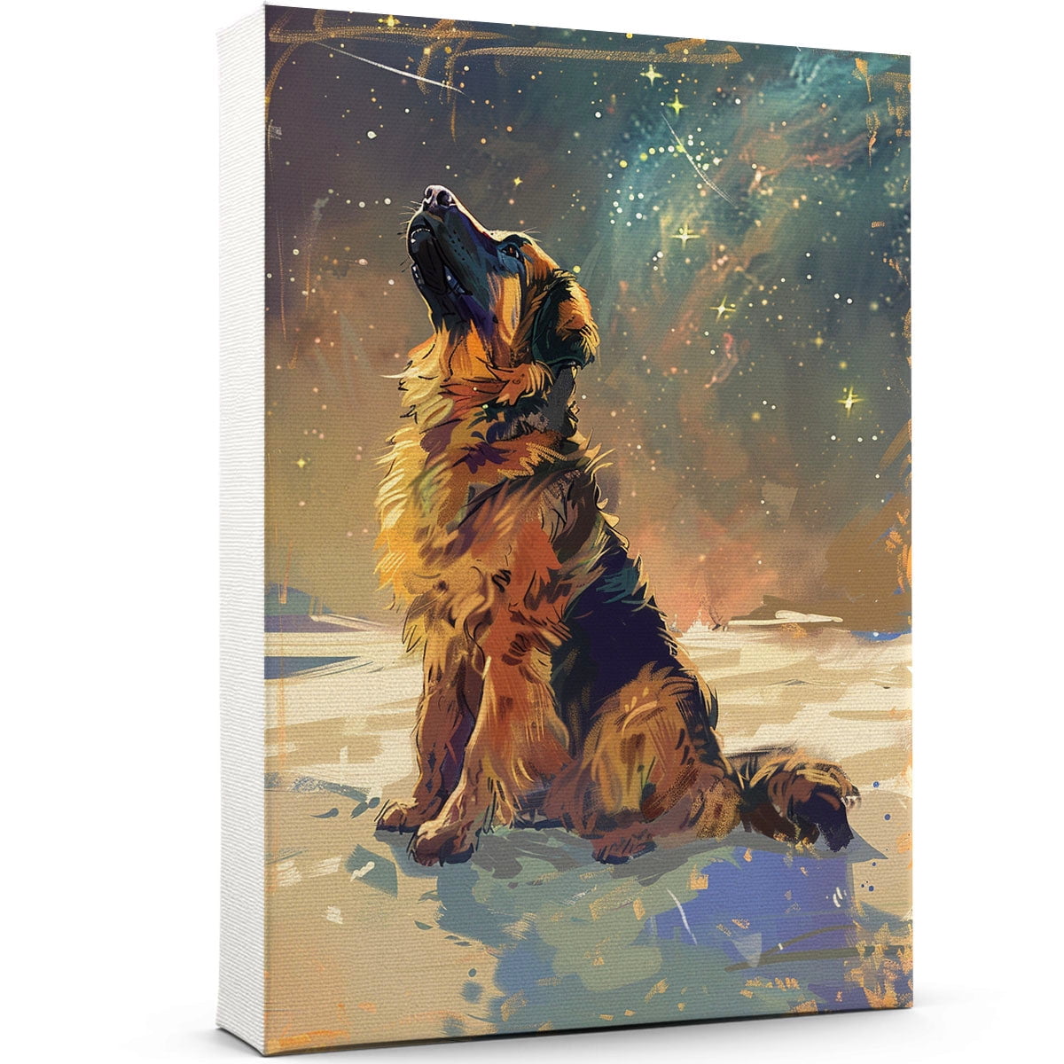 Leonberger Dog Art Print Poster, Wall art Canvas Painting Decor, Dog ...