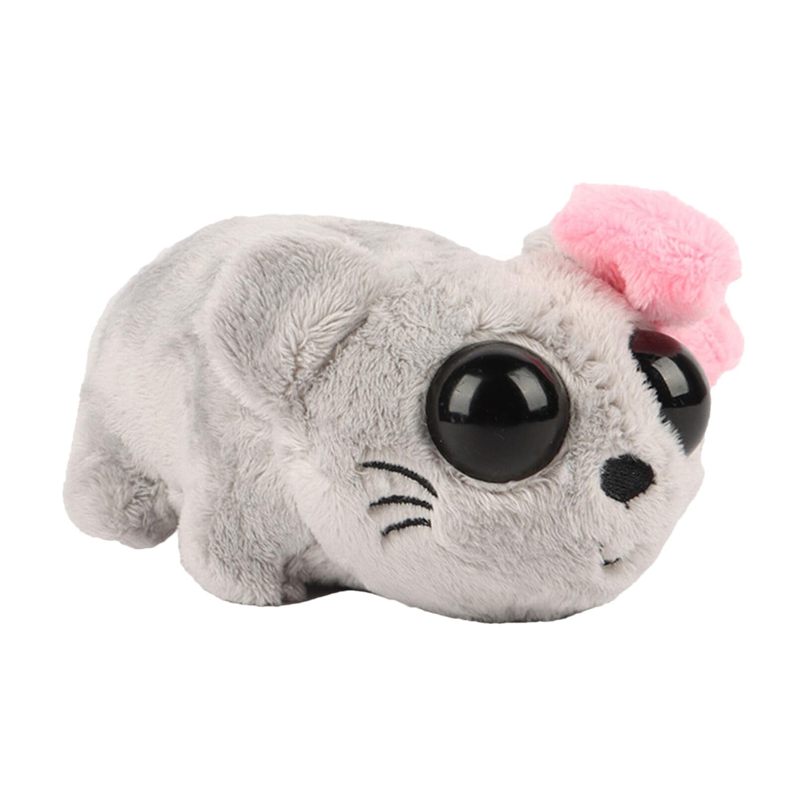 Leong Products Sad Hamster DHF10 Meme Plush Toy with Pink Bow, Built-in ...