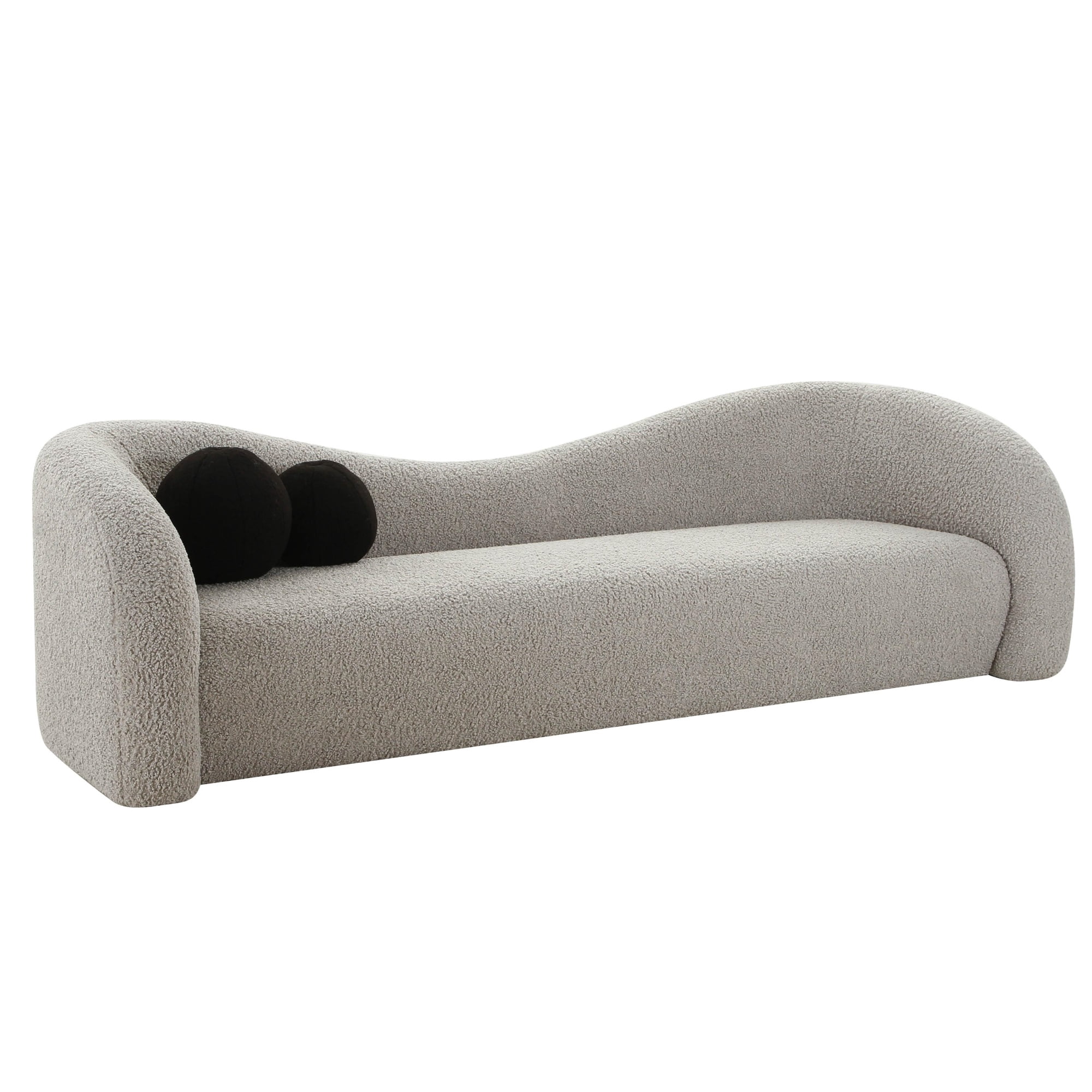 Leonie Grey Faux Shearling Sofa - Walmart.com