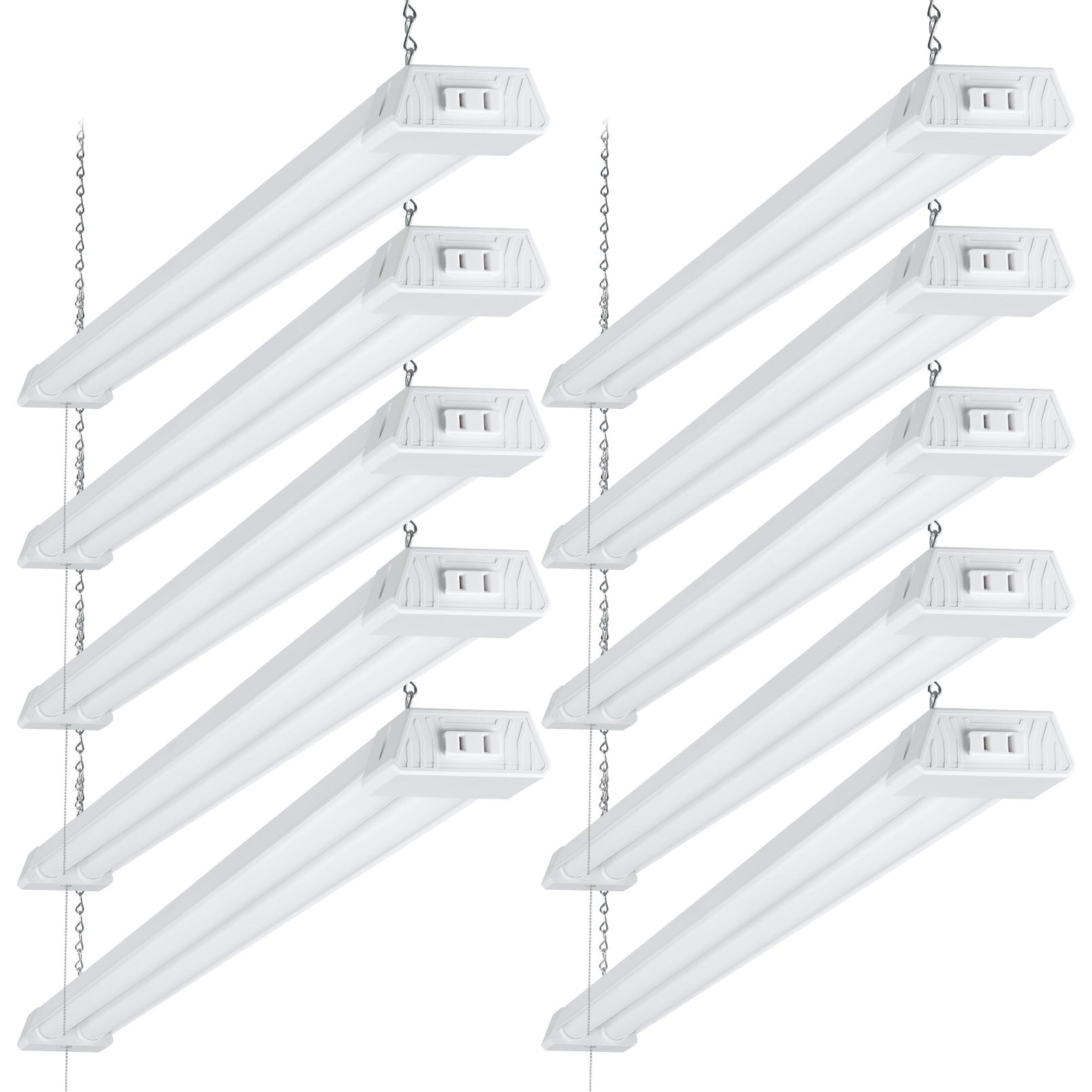 Leonlite 4 ft Linkable 40W LED Plug Mounting Type Shop Light Fixtures ...